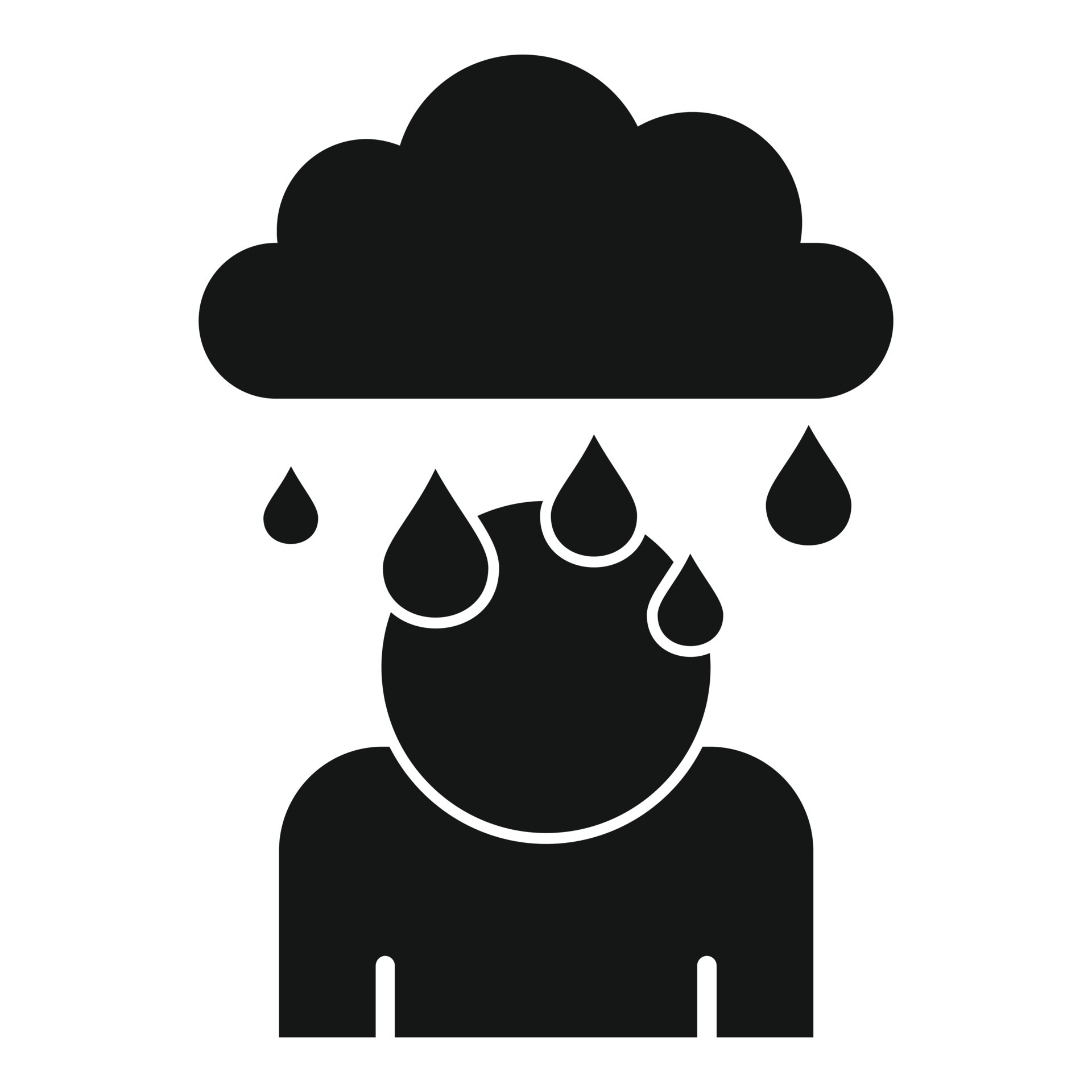 Rainy depression icon, simple style 14539620 Vector Art at Vecteezy