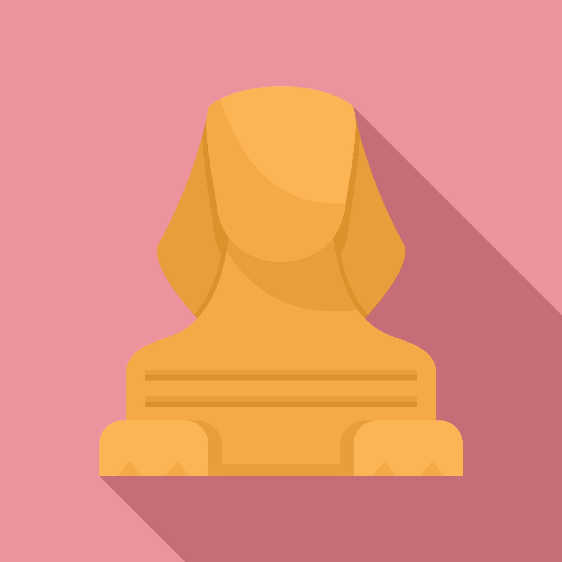 Sphinx icon, flat style 14539654 Vector Art at Vecteezy