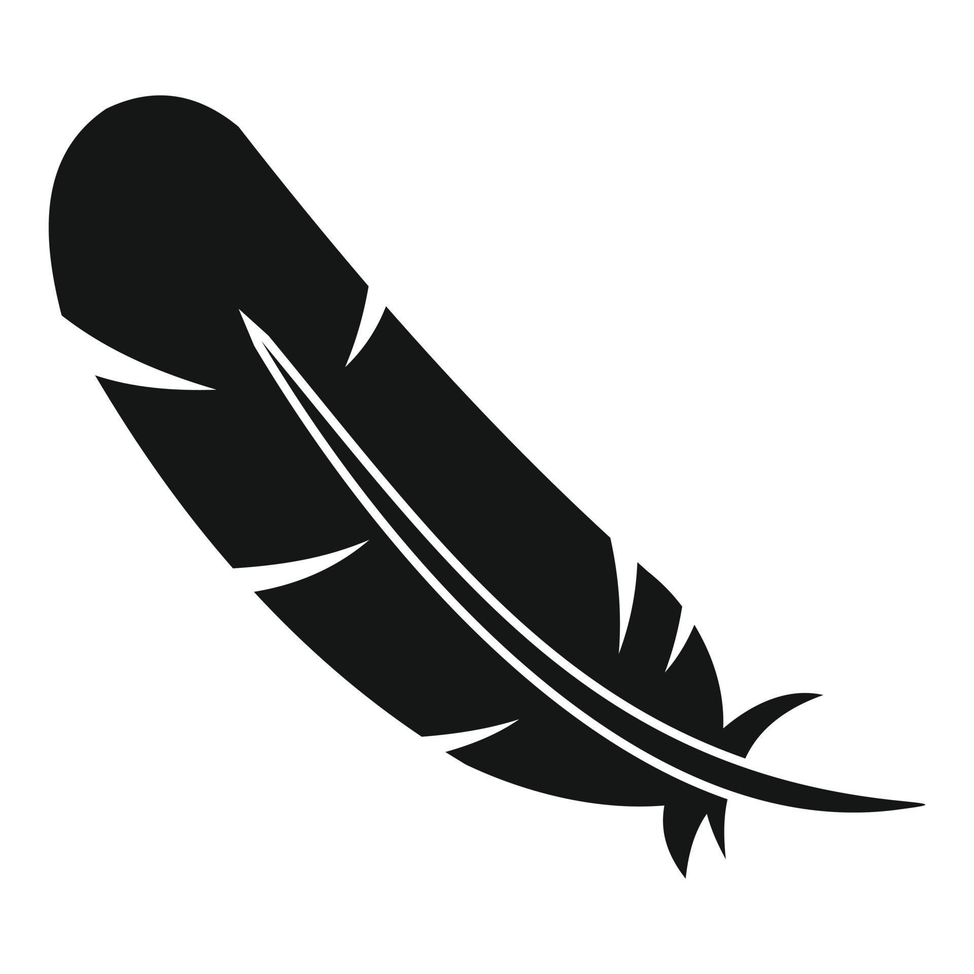 Feather fabric feature icon, simple style 14540041 Vector Art at Vecteezy
