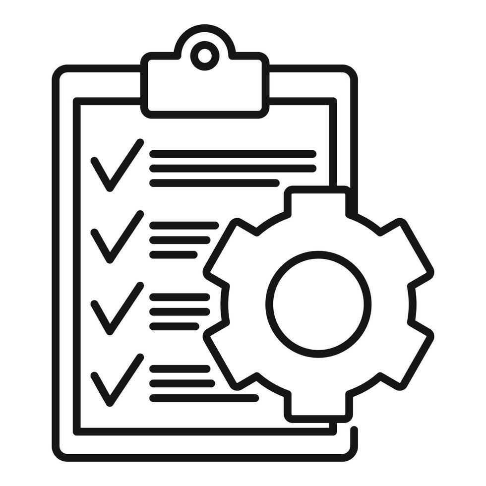 Clipboard gear icon, outline style 14540816 Vector Art at Vecteezy Clipboard gear icon, outline style 14540816 Vector Art at Vecteezy