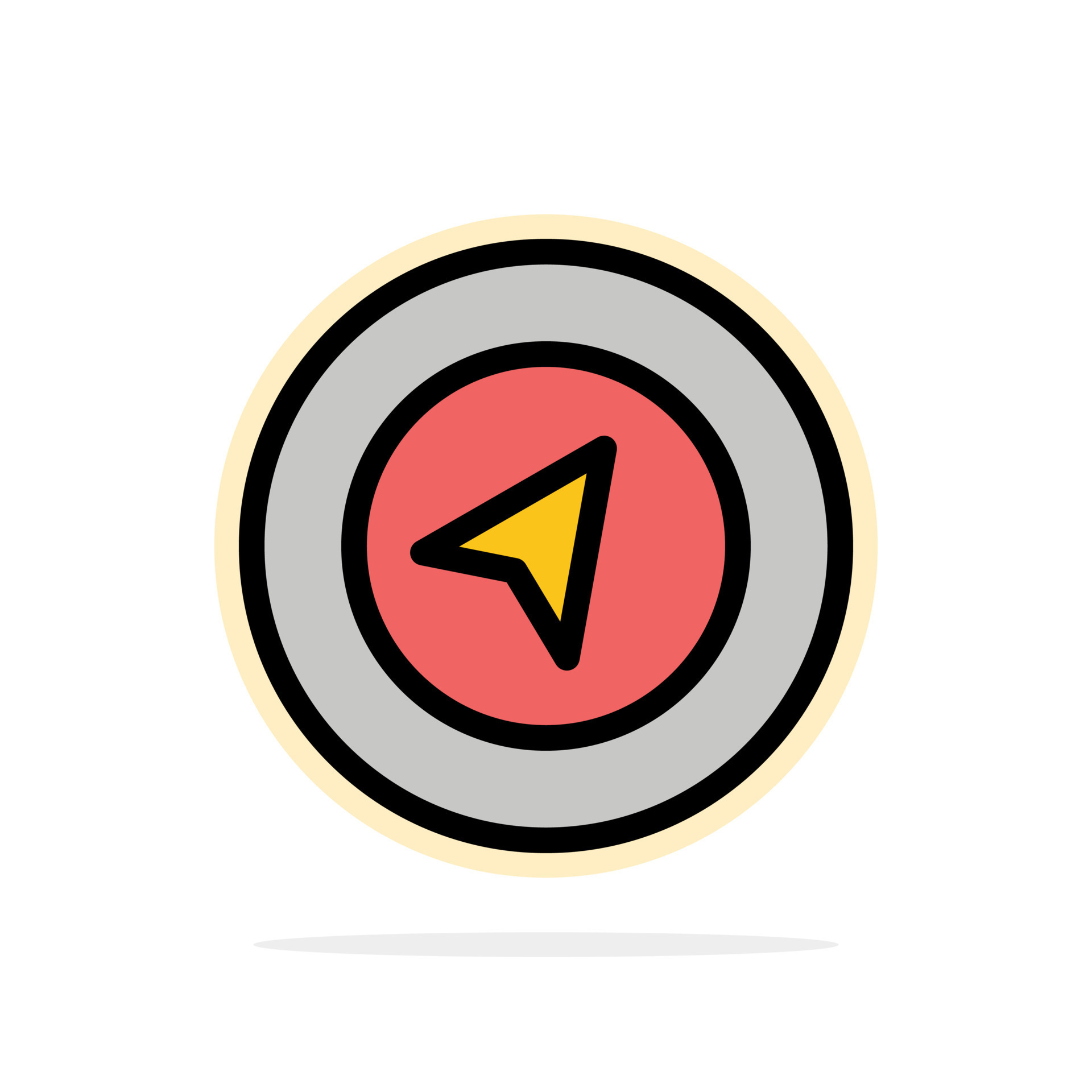 Map Navigation Location Abstract Circle Background Flat Color Icon