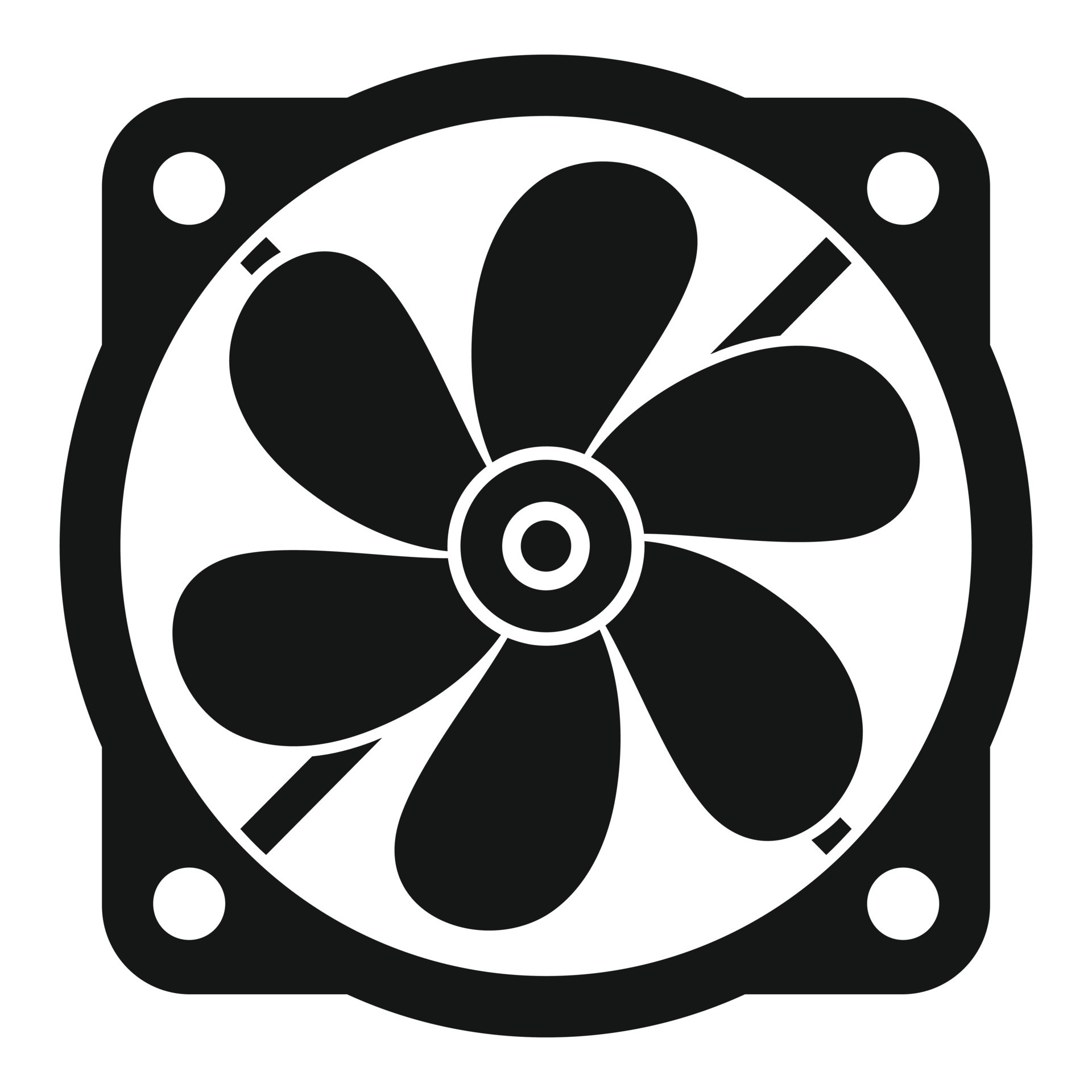 Computer fan icon, simple style 14544777 Vector Art at Vecteezy