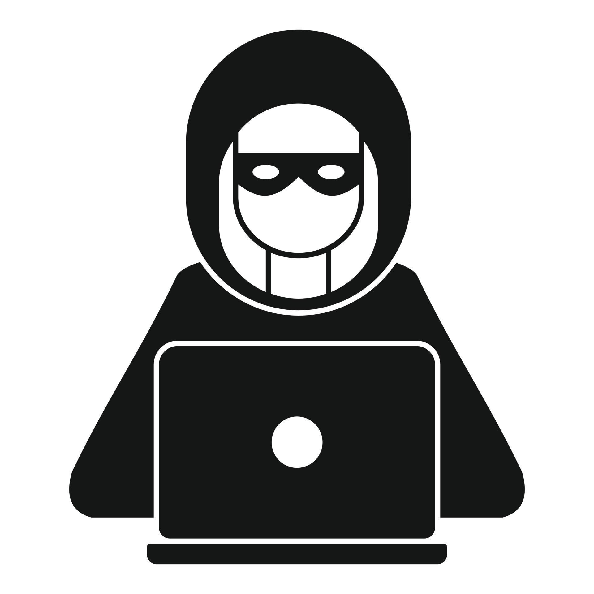 Hacker man icon, simple style 14545022 Vector Art at Vecteezy
