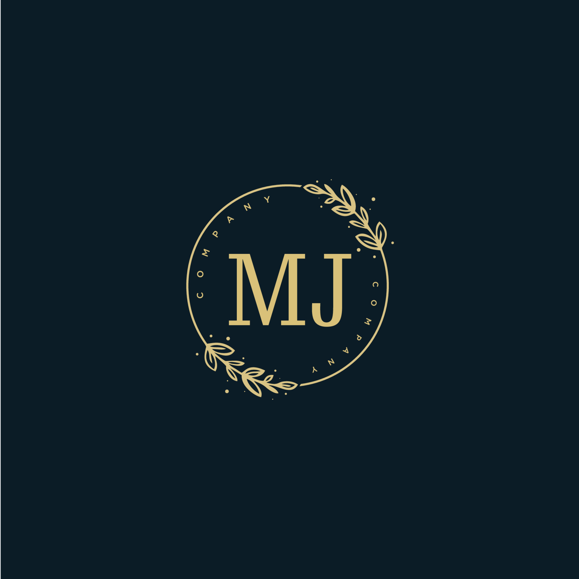 Initial MJ beauty monogram and elegant logo design, handwriting logo of initial signature ...