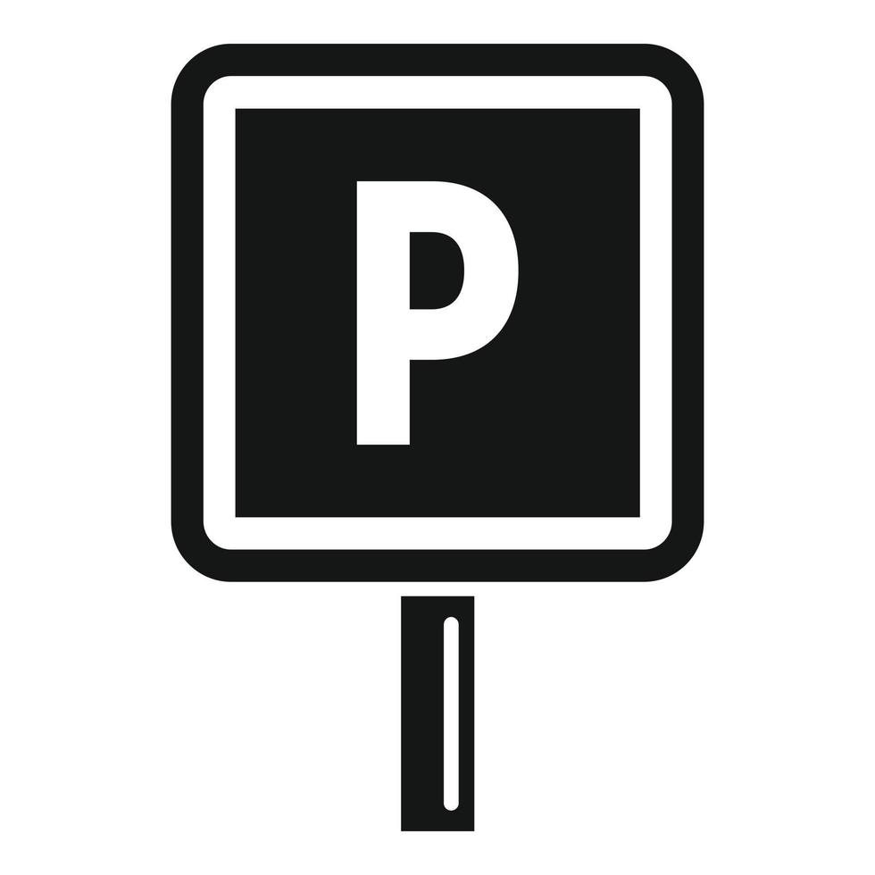 Parking road sign icon, simple style 14553019 Vector Art at Vecteezy