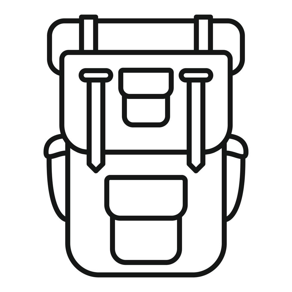 Hiking Backpack Icon Outline Style 14554744 Vector Art At Vecteezy