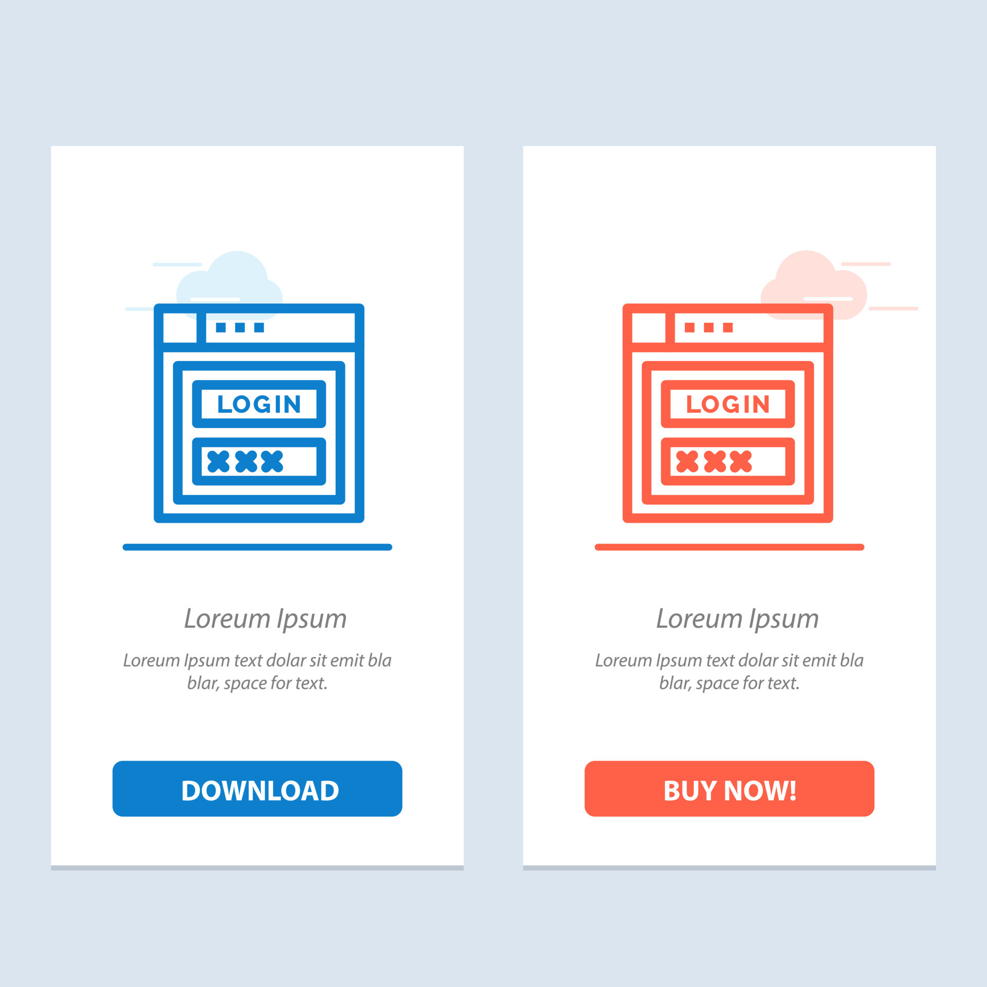 Internet Password Shield Web Security Blue And Red Download And Buy Now Web Widget Card Template