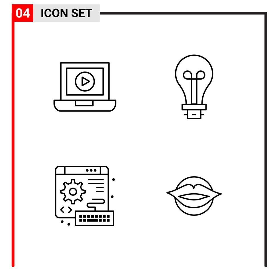 4 General Icons For Website Design Print And Mobile Apps 4 Outline