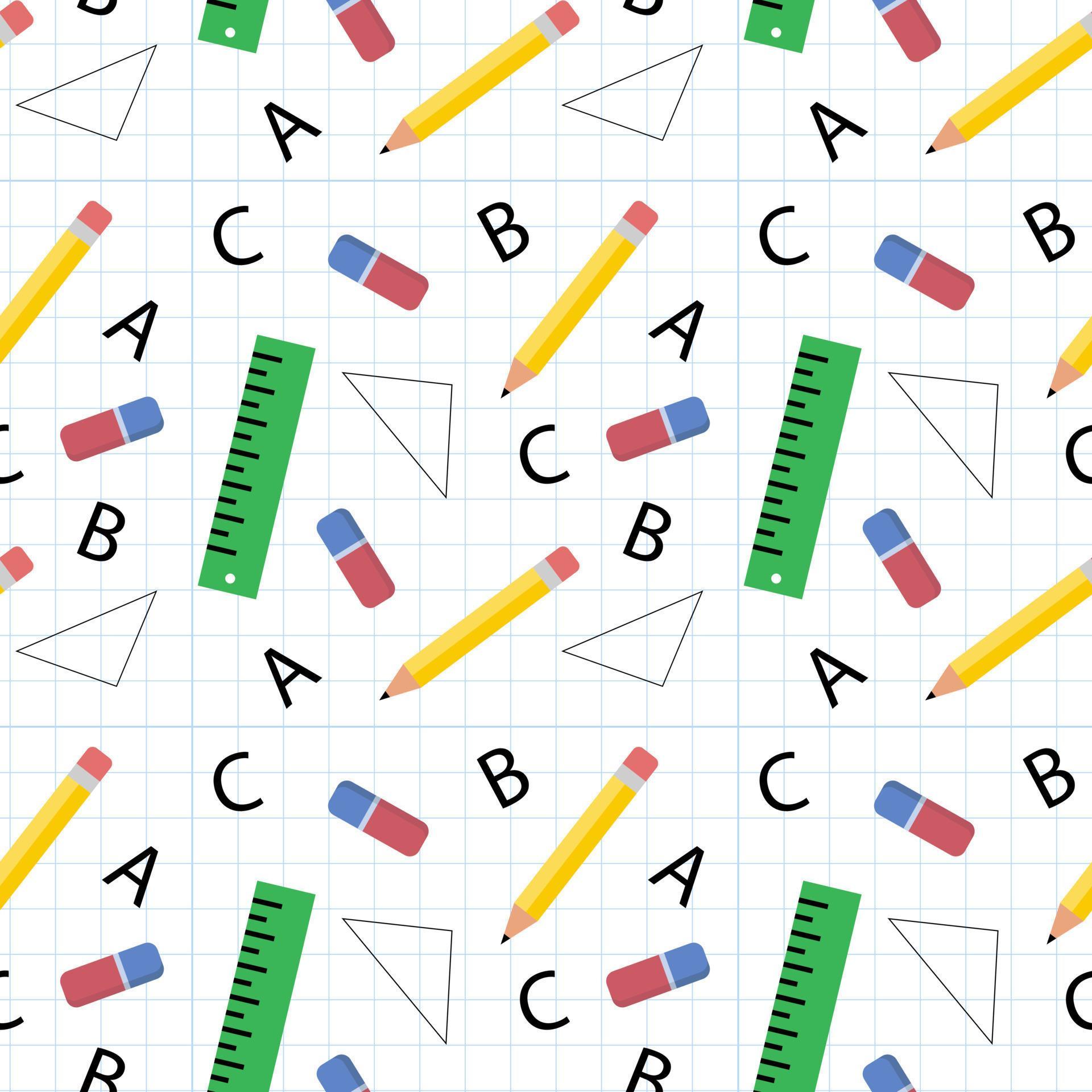 School, seamless pattern, vector. 14556277 Vector Art at Vecteezy