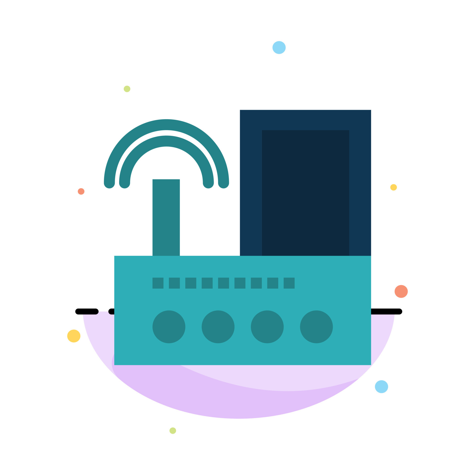 Router Device Signal Wifi Radio Abstract Flat Color Icon Template 14556361 Vector Art At Vecteezy