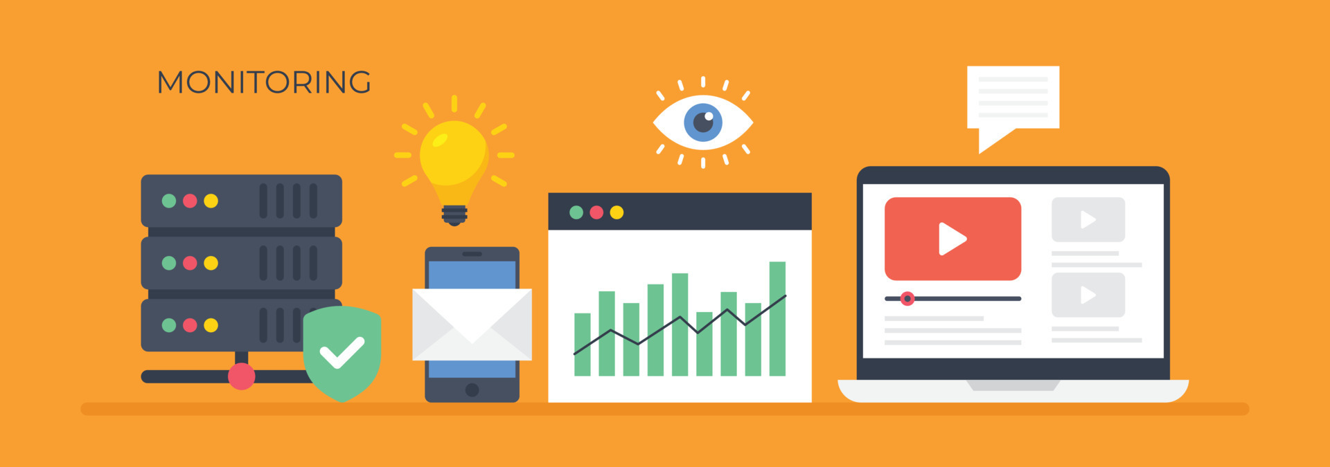 Trendy Monitoring Concepts 14557141 Vector Art At Vecteezy