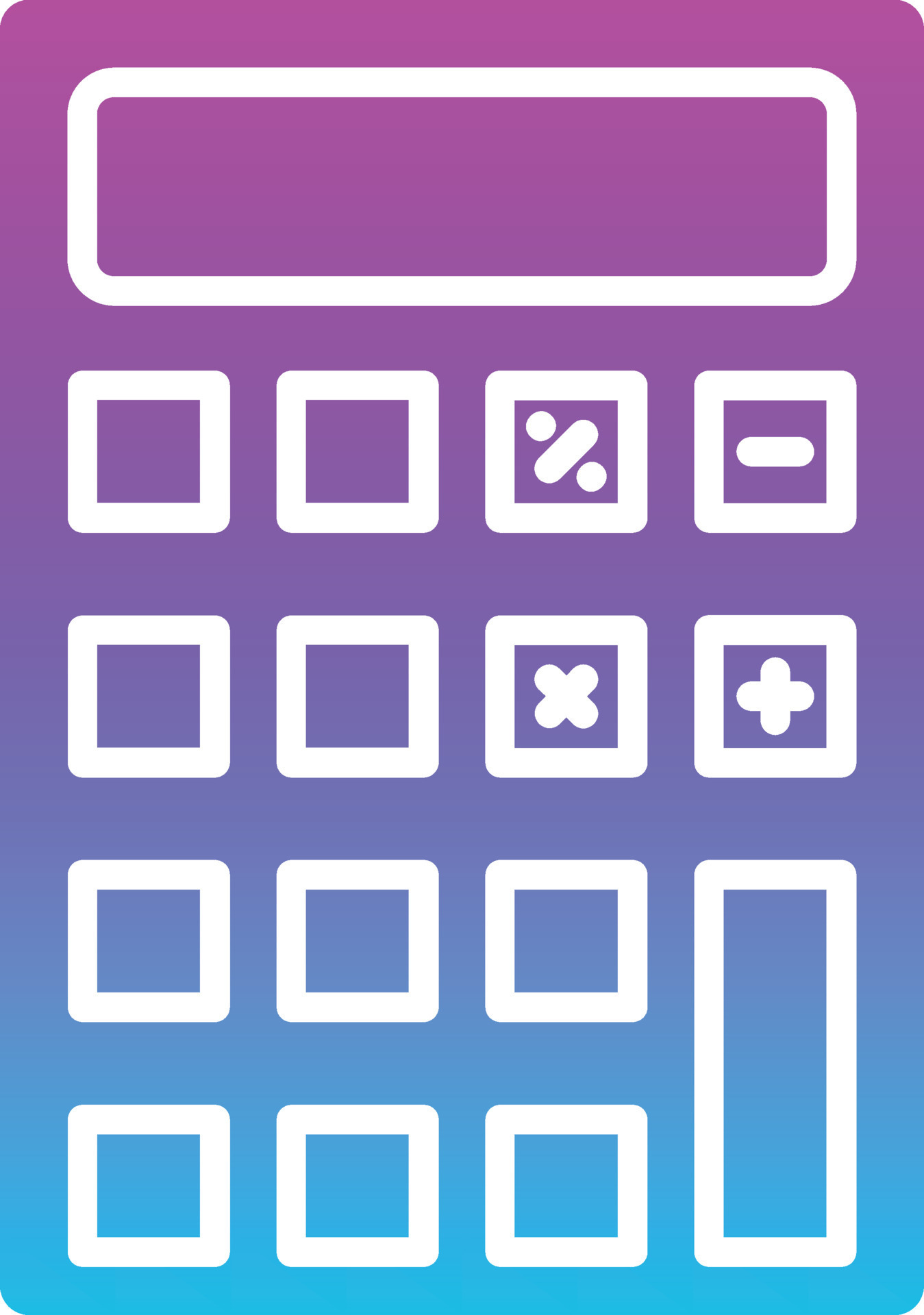 Calculator Glyph Gradient Icon 14558391 Vector Art at Vecteezy Calculator Glyph Gradient Icon 14558391 Vector Art at Vecteezy