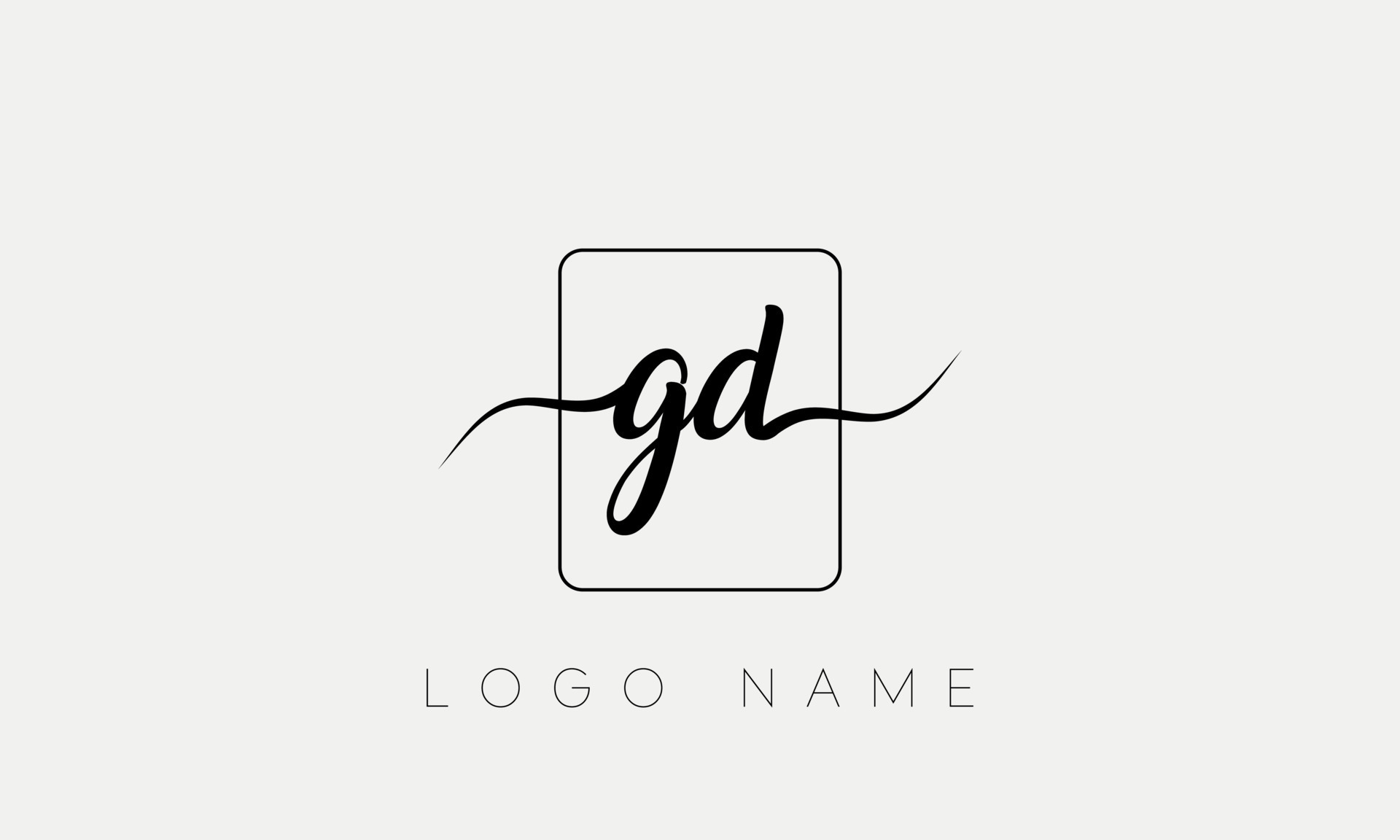 Handwriting letter GD logo pro vector file pro Vector Pro Vector ...