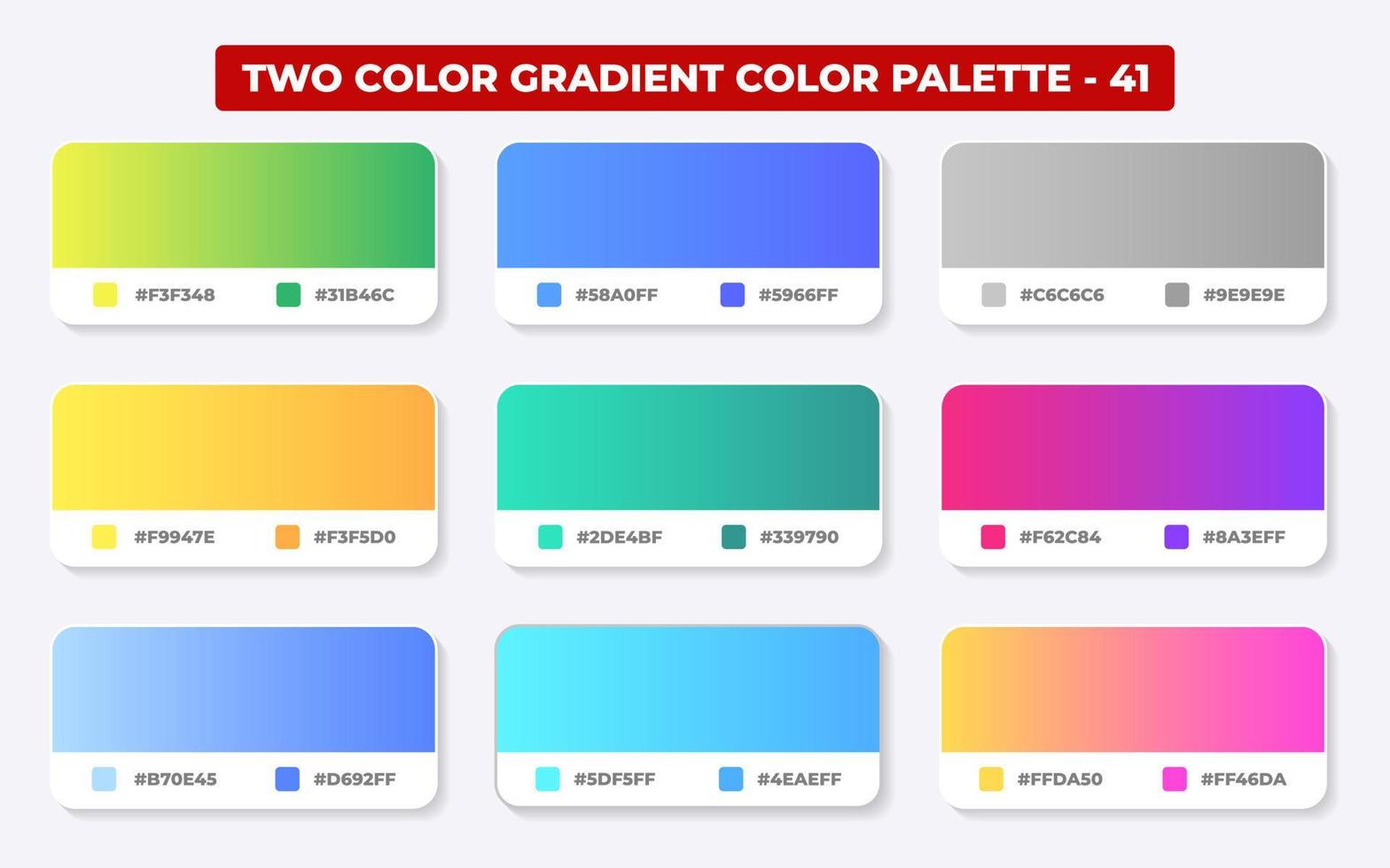 Gradient Color Palette With Color Codes In Rgb Or Hex Catalog Trendy Colors Gradient Swatches