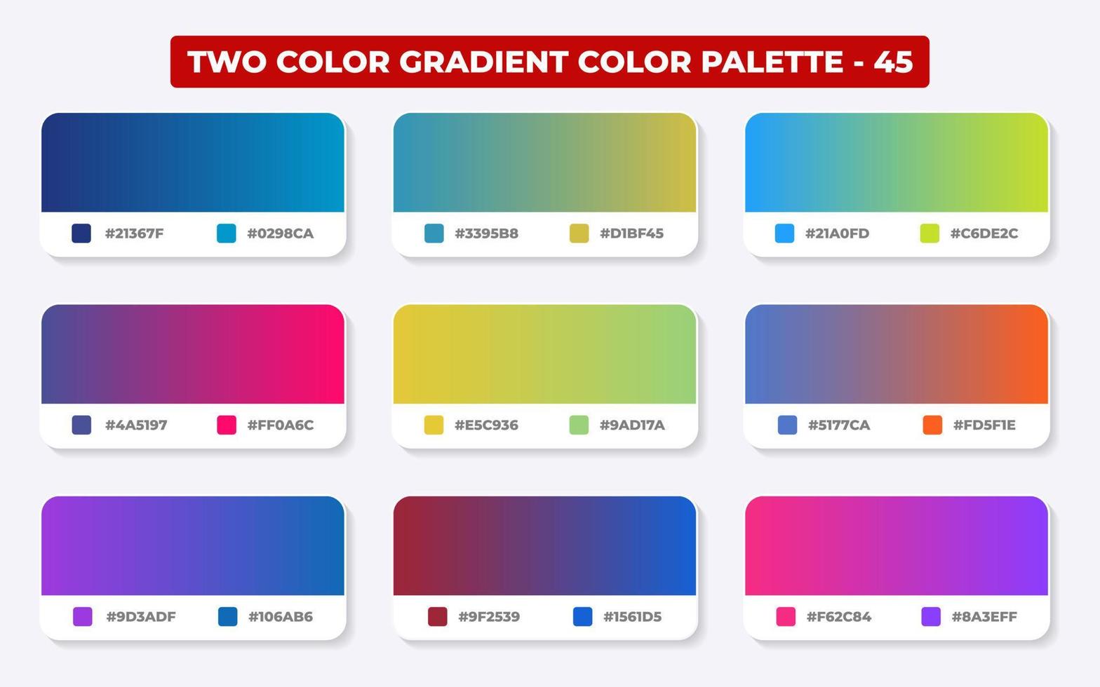 Gradient Color Palette With Color Codes In Rgb Or Hex Catalog Trendy