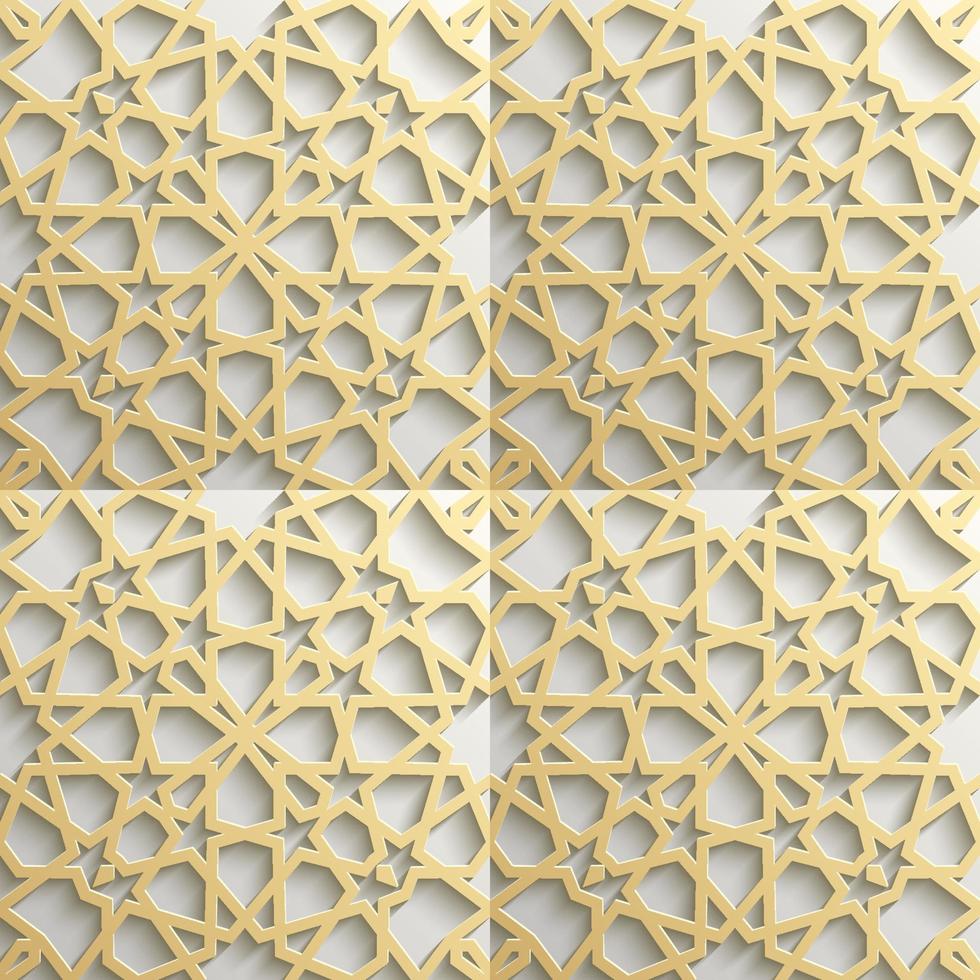Seamless islamic pattern 3d . Traditional Arabic design element ...