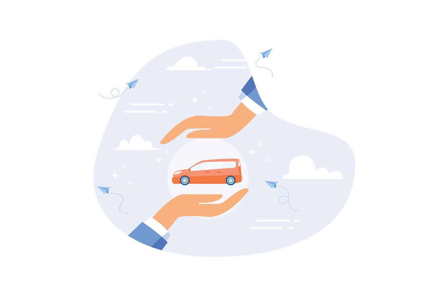 Car Insurance Or Automobile Protection Vehicle Safety Guard Or Assurance Cover For