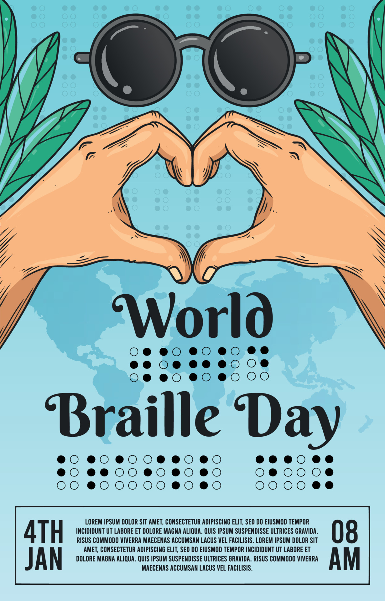 World Braille Day Poster 14568464 Vector Art at Vecteezy World Braille Day Poster 14568464 Vector Art at Vecteezy