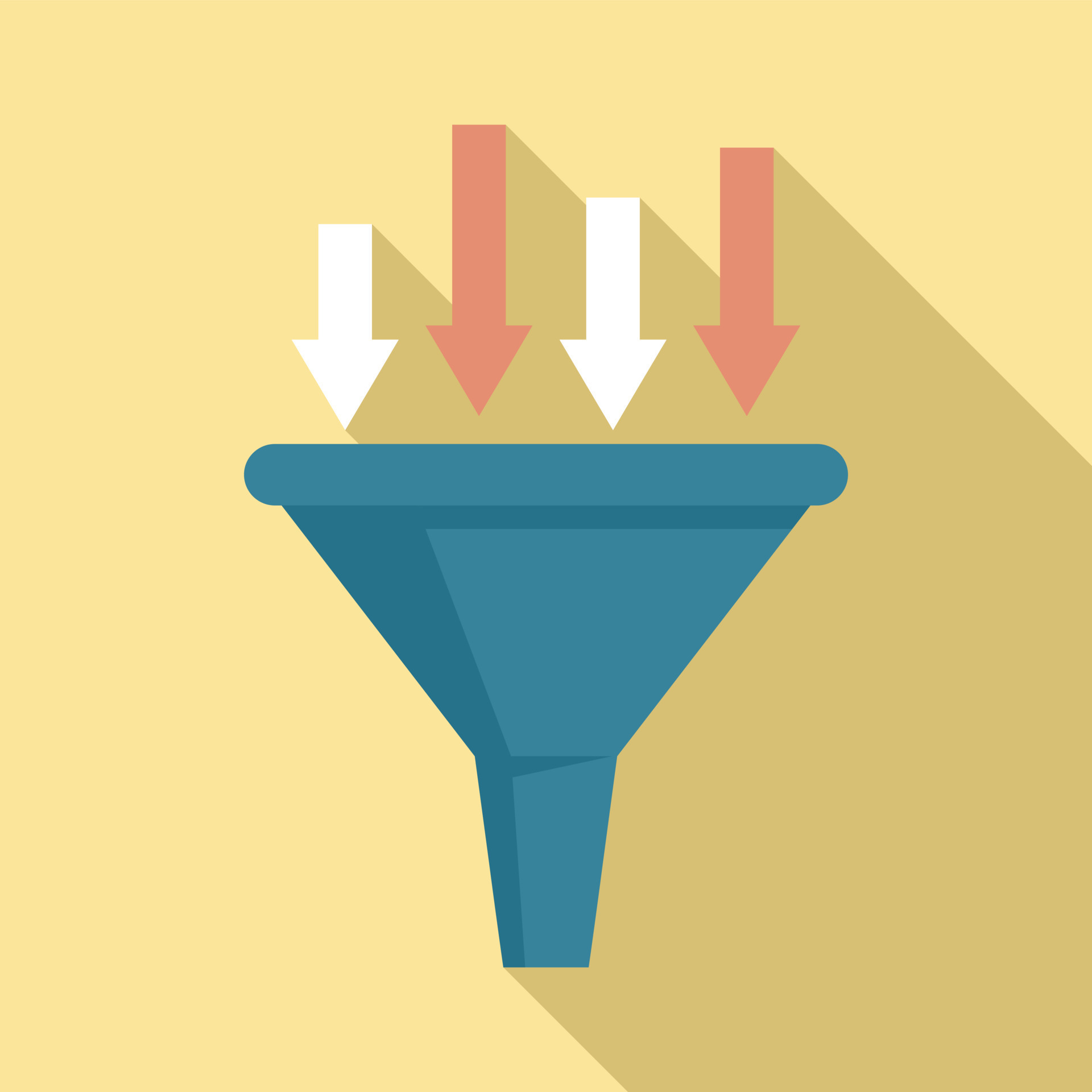 Conversion rate funnel icon, flat style 14568469 Vector Art at Vecteezy