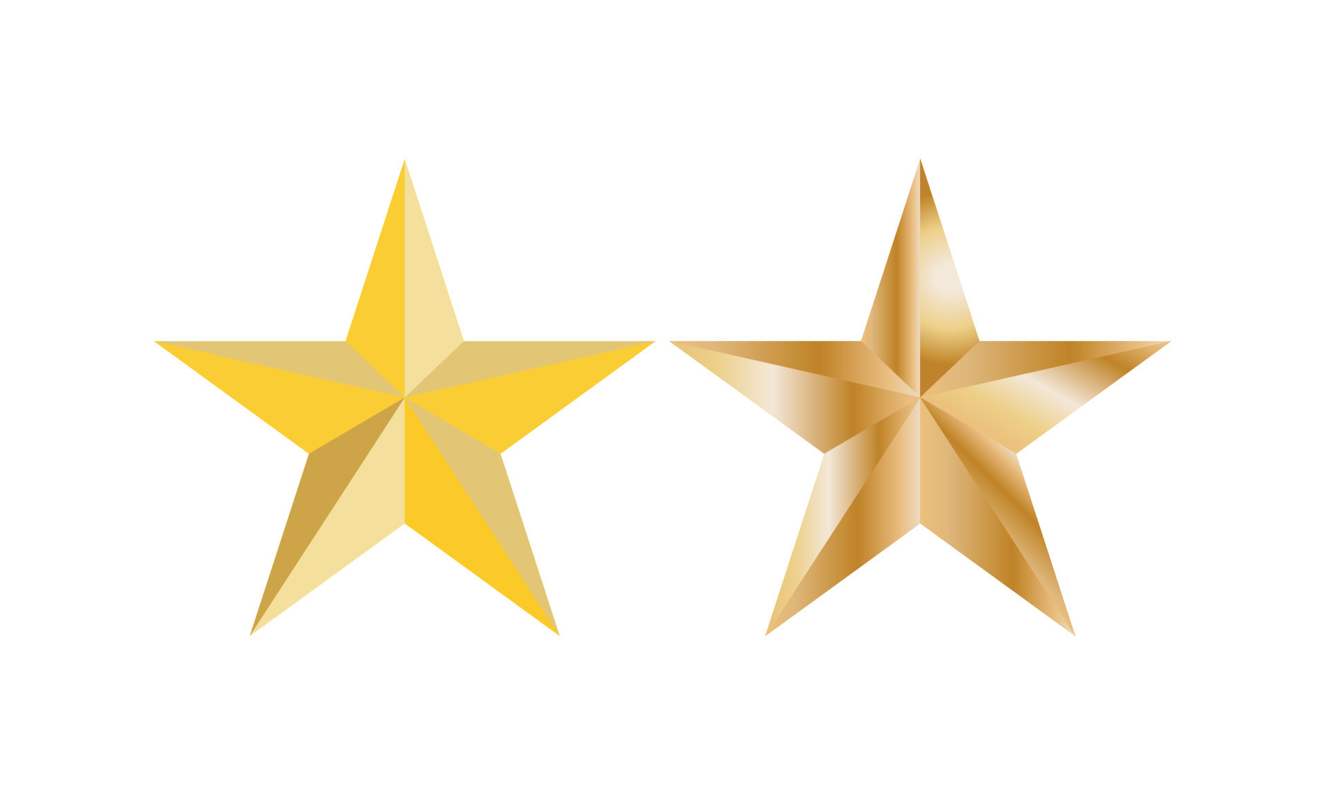 Golden christmas star isolated on white background. Realistic vector ...