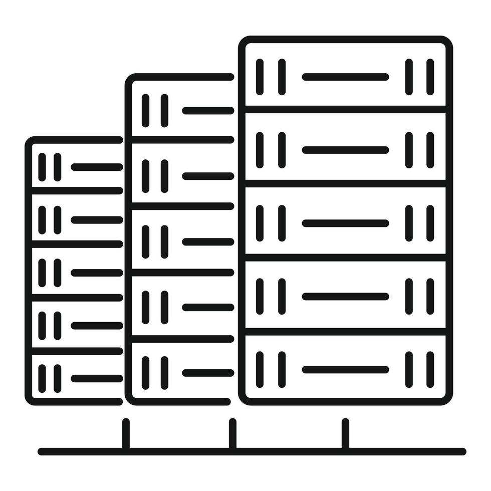 Server data icon, outline style 14570484 Vector Art at Vecteezy