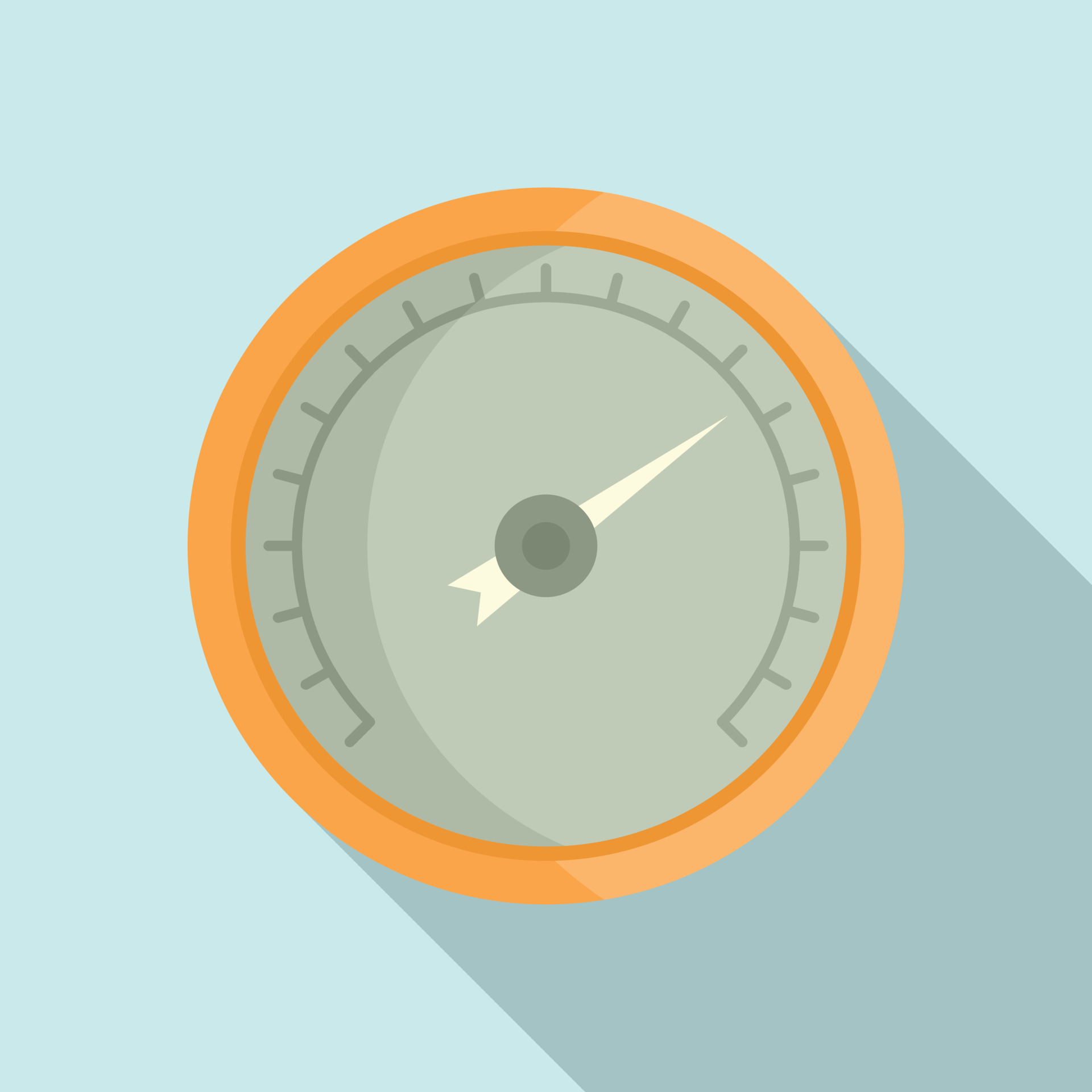 Pressure barometer icon, flat style 14571026 Vector Art at Vecteezy