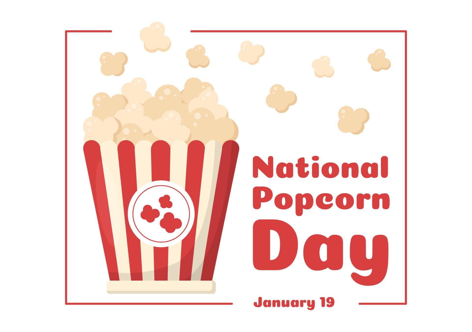 National Popcorn Day on January 19th with a Big Box of Red and White ...