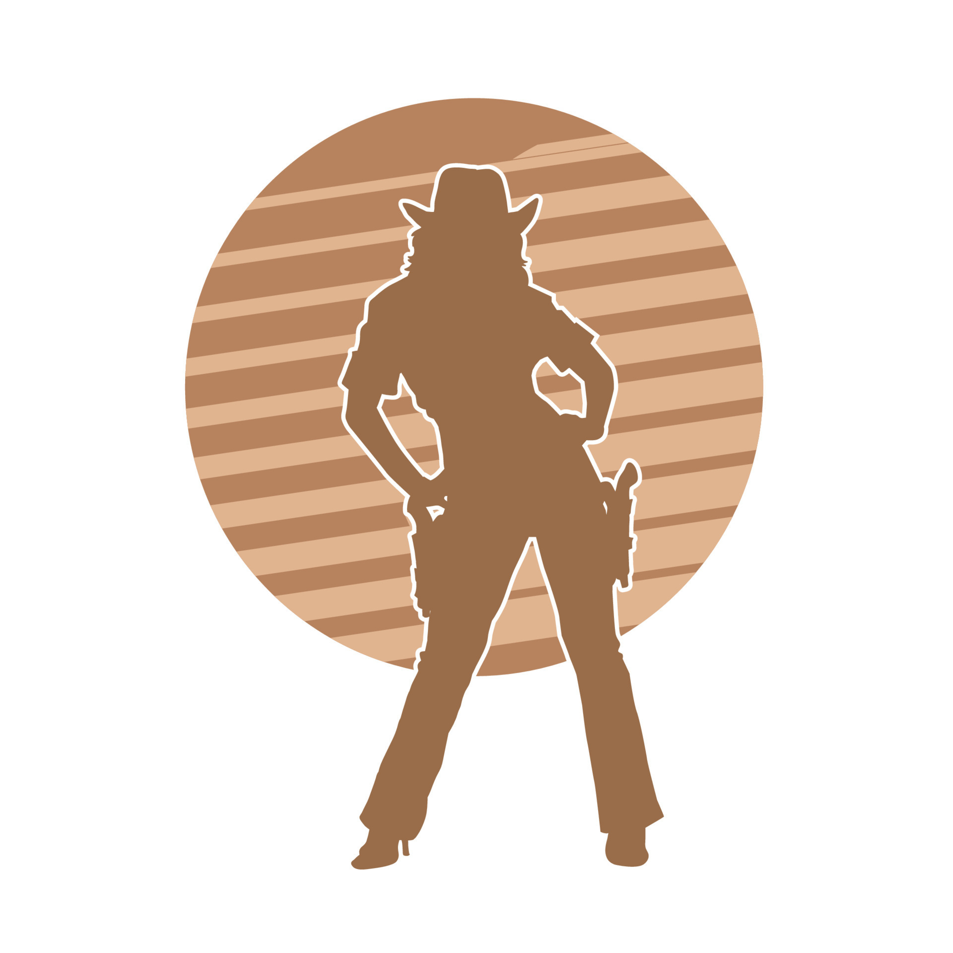 Isolated Vector Silhouette Cowgirl Logo 14574060 Vector Art At Vecteezy