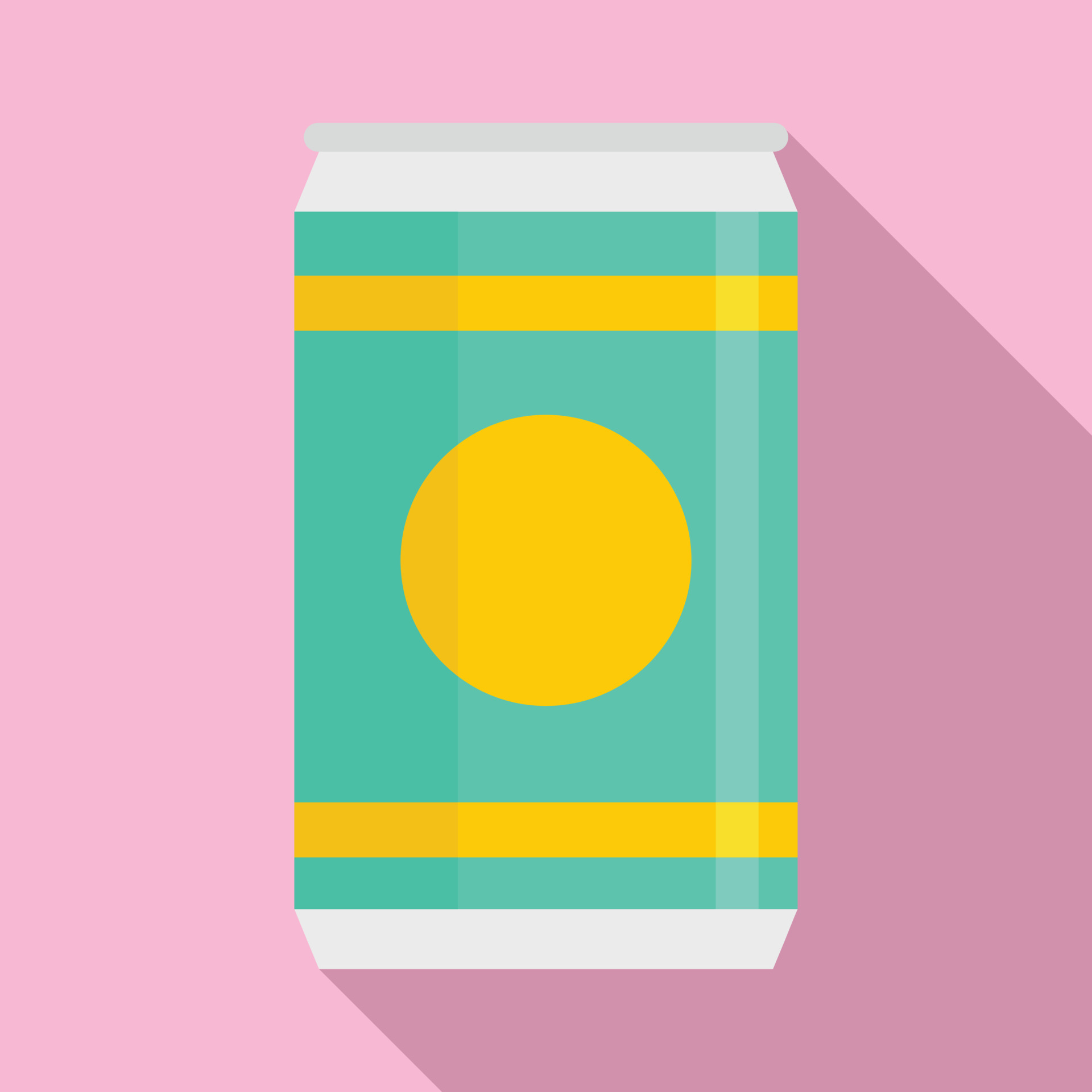 Natural Soda Tin Can Icon Flat Style 14574479 Vector Art At Vecteezy