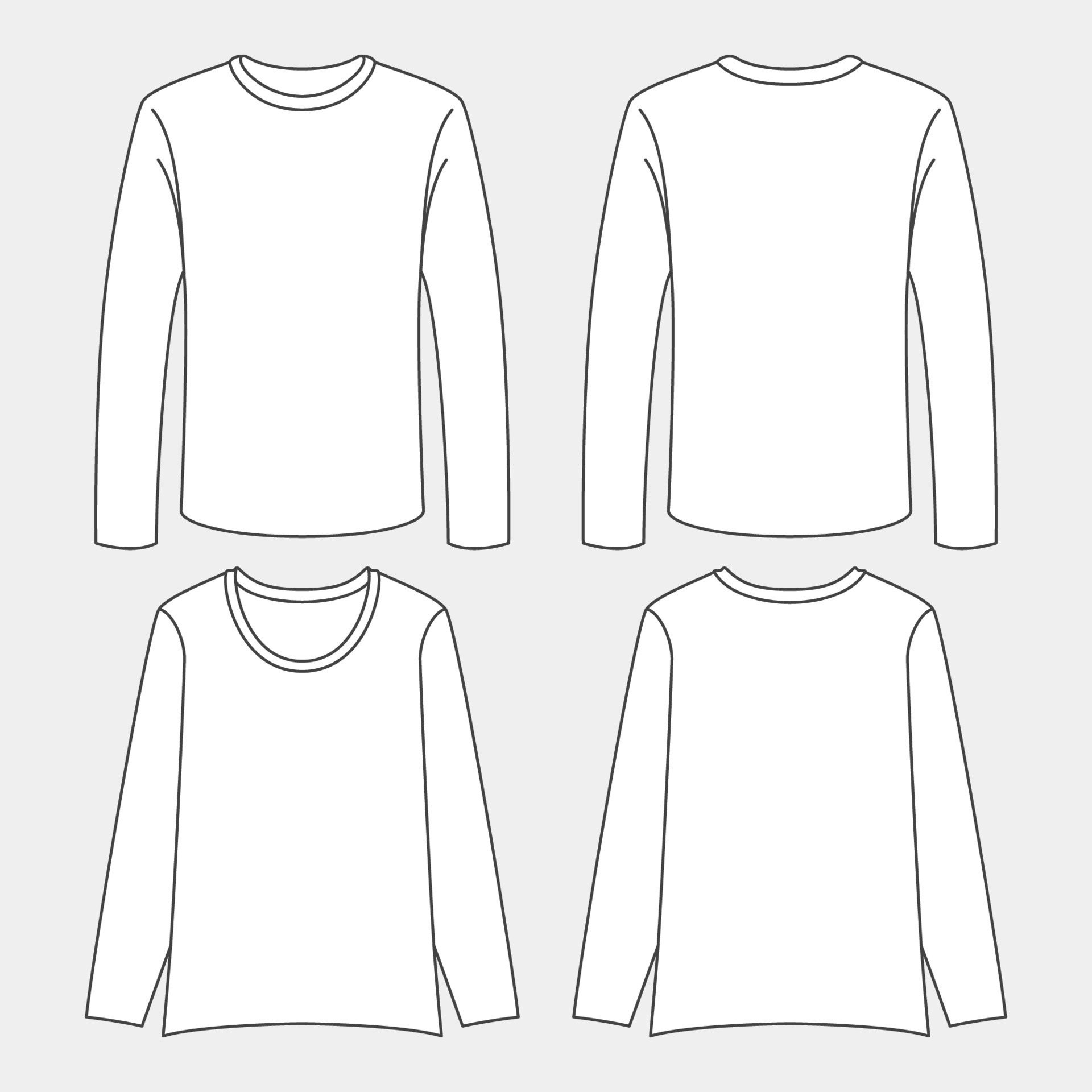 Mockup Camiseta Manga Larga Vectores Iconos Gráficos Y Fondos Para Descargar Gratis