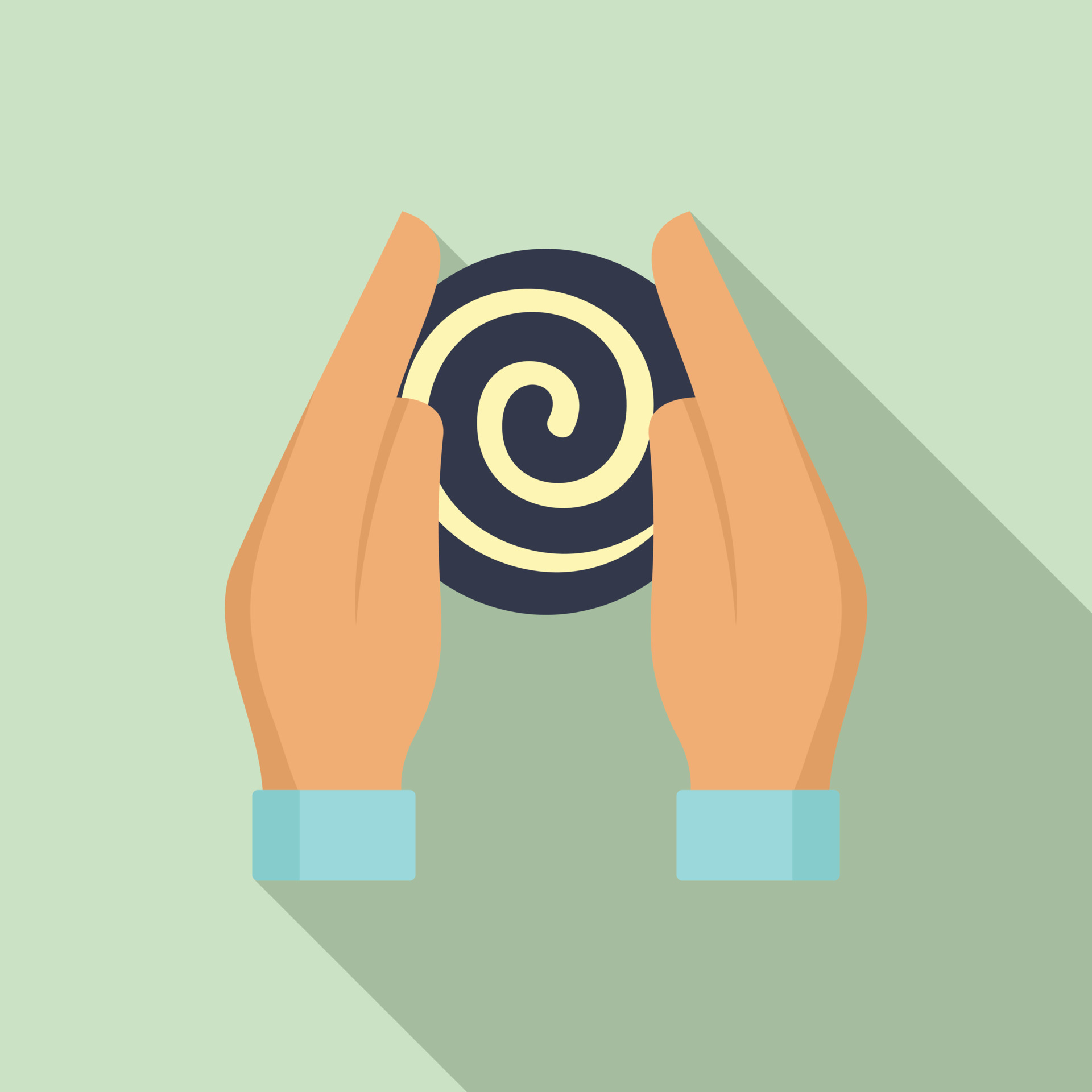 Hypnosis Hands Icon Flat Style 14575928 Vector Art At Vecteezy