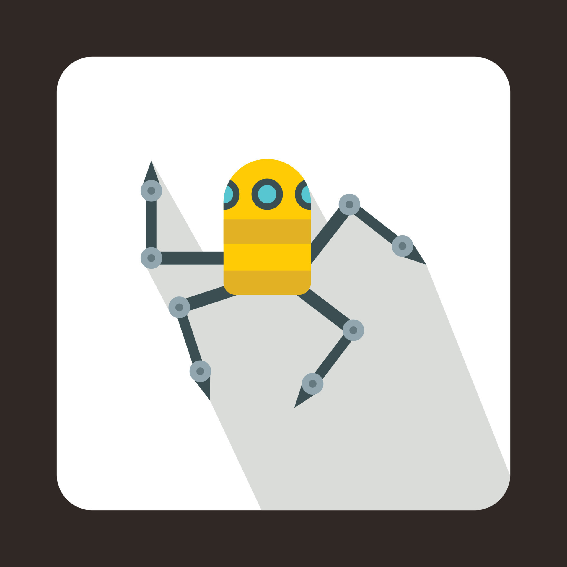Robot spider icon, flat style 14576289 Vector Art at Vecteezy