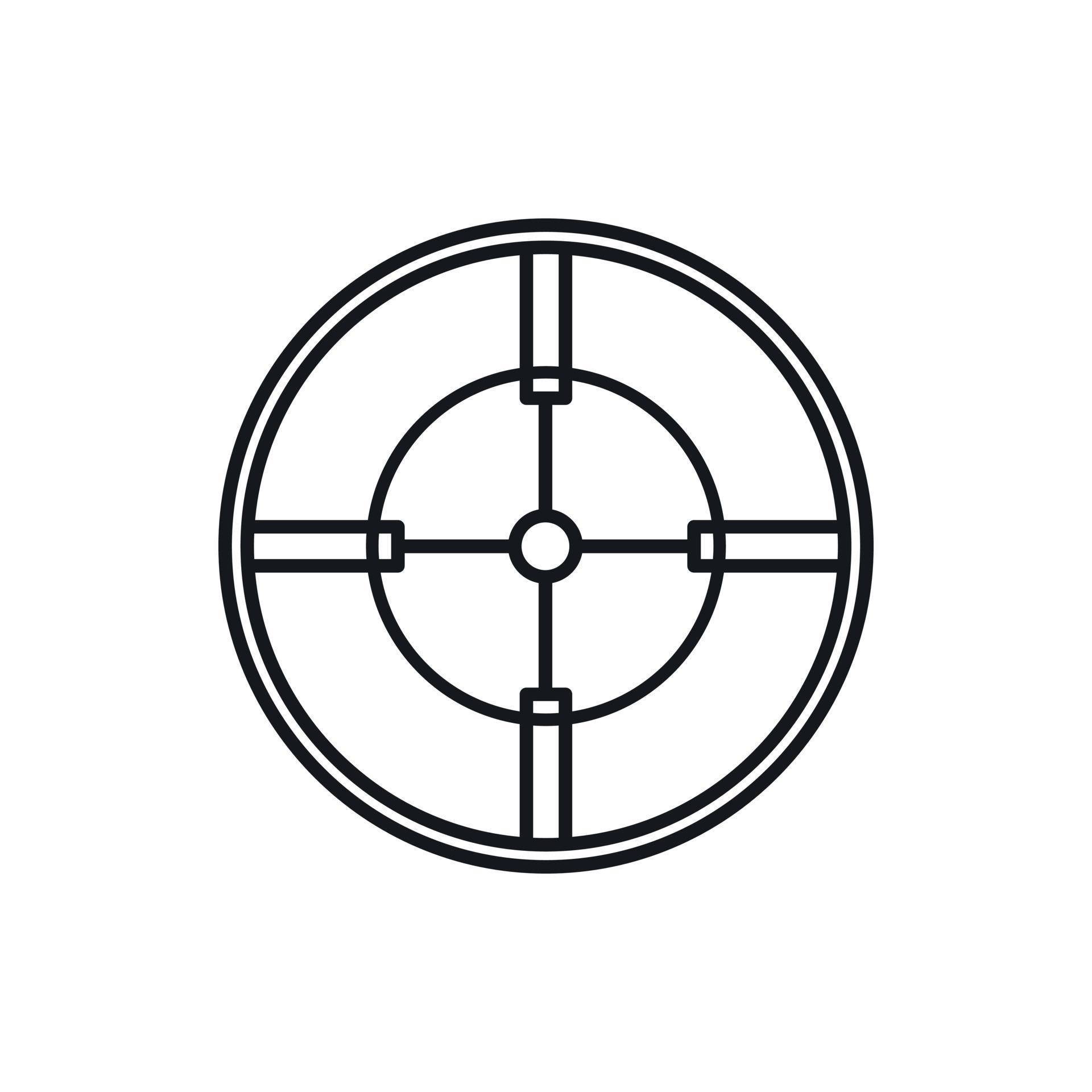 Crosshair Reticle Icon In Outline Style 14577137 Vector Art At Vecteezy