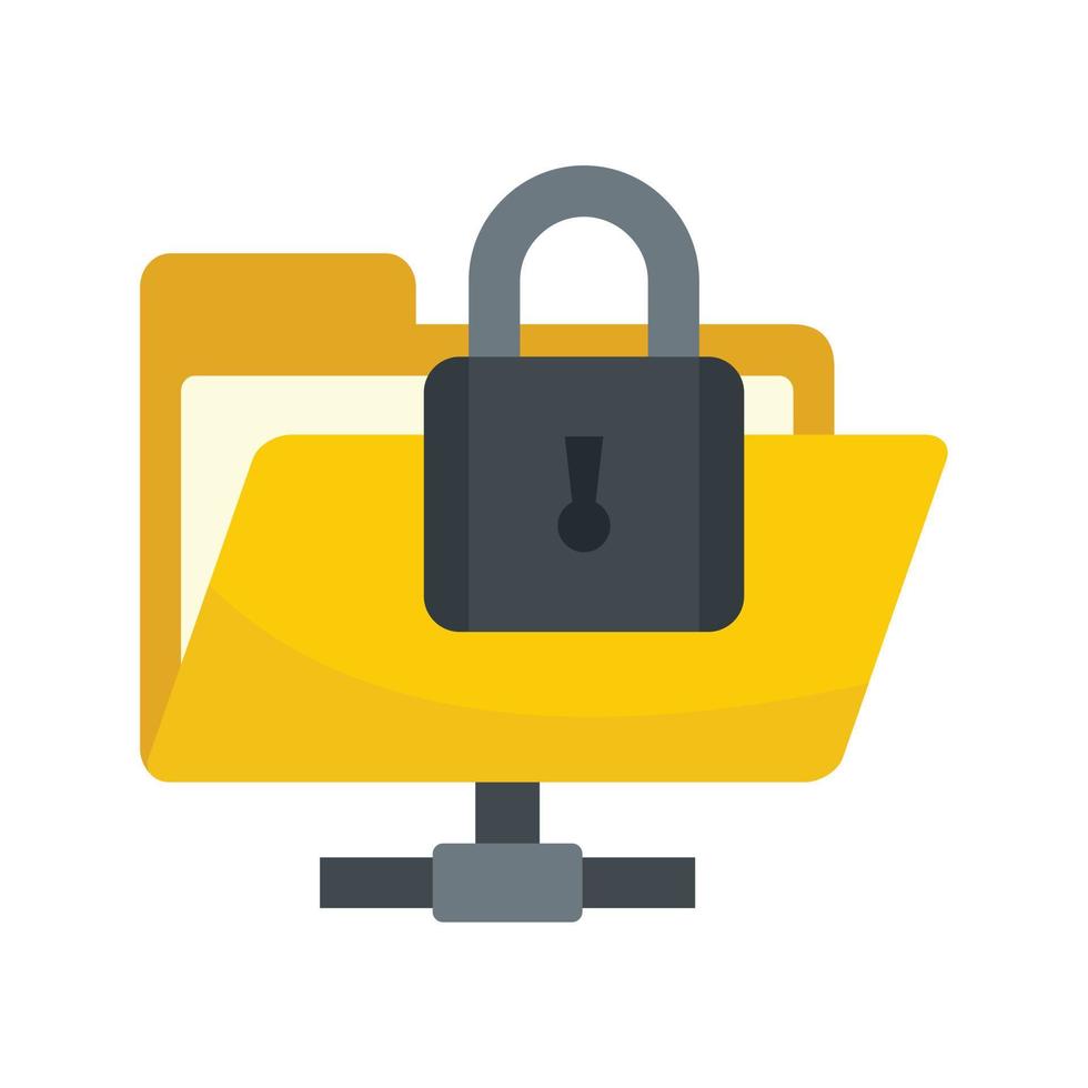 Secured Folder Icon Flat Style 14577853 Vector Art At Vecteezy