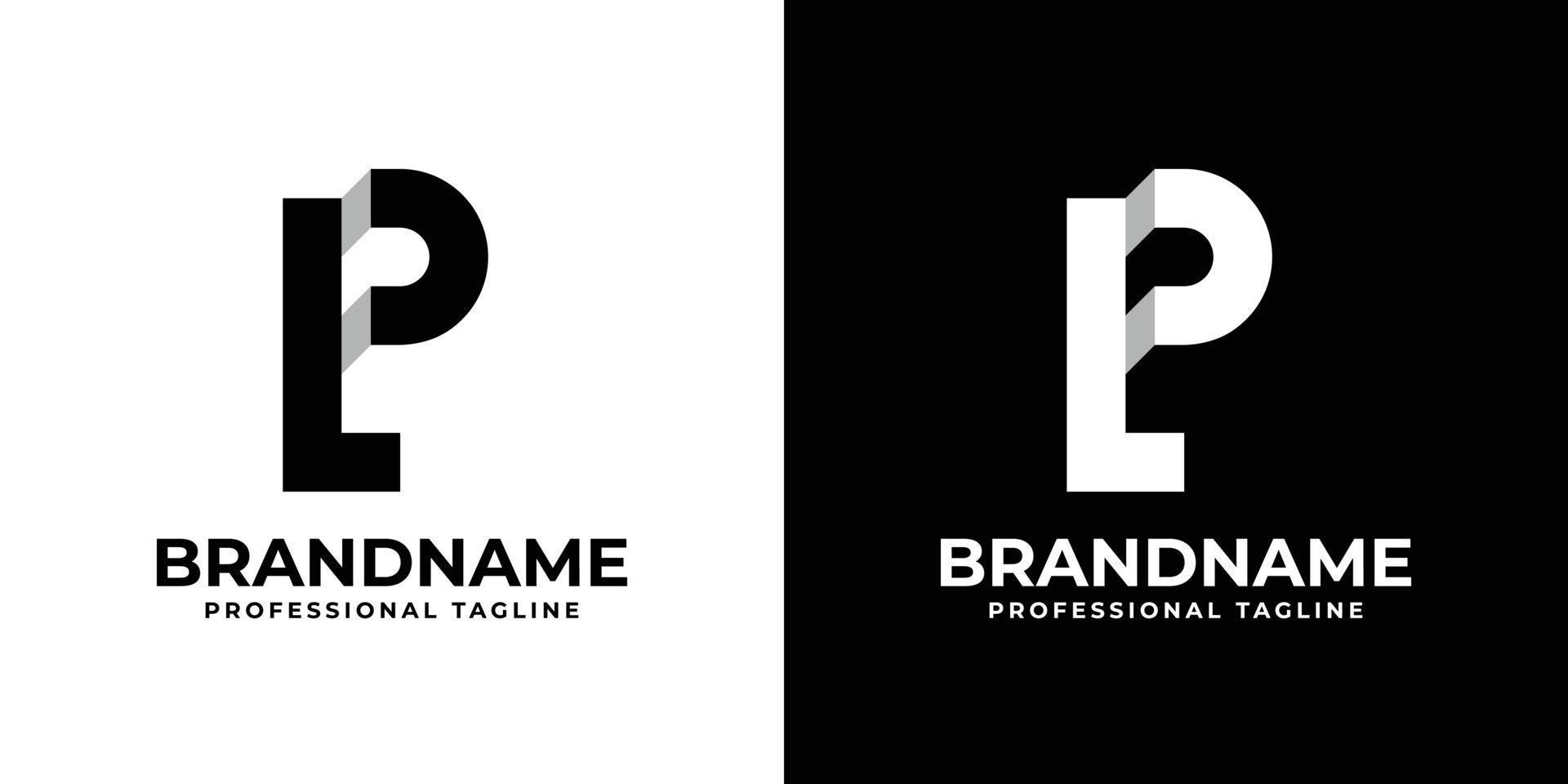 logotipo de monograma de letra lp o pl, adecuado para cualquier negocio con iniciales lp o pl ...