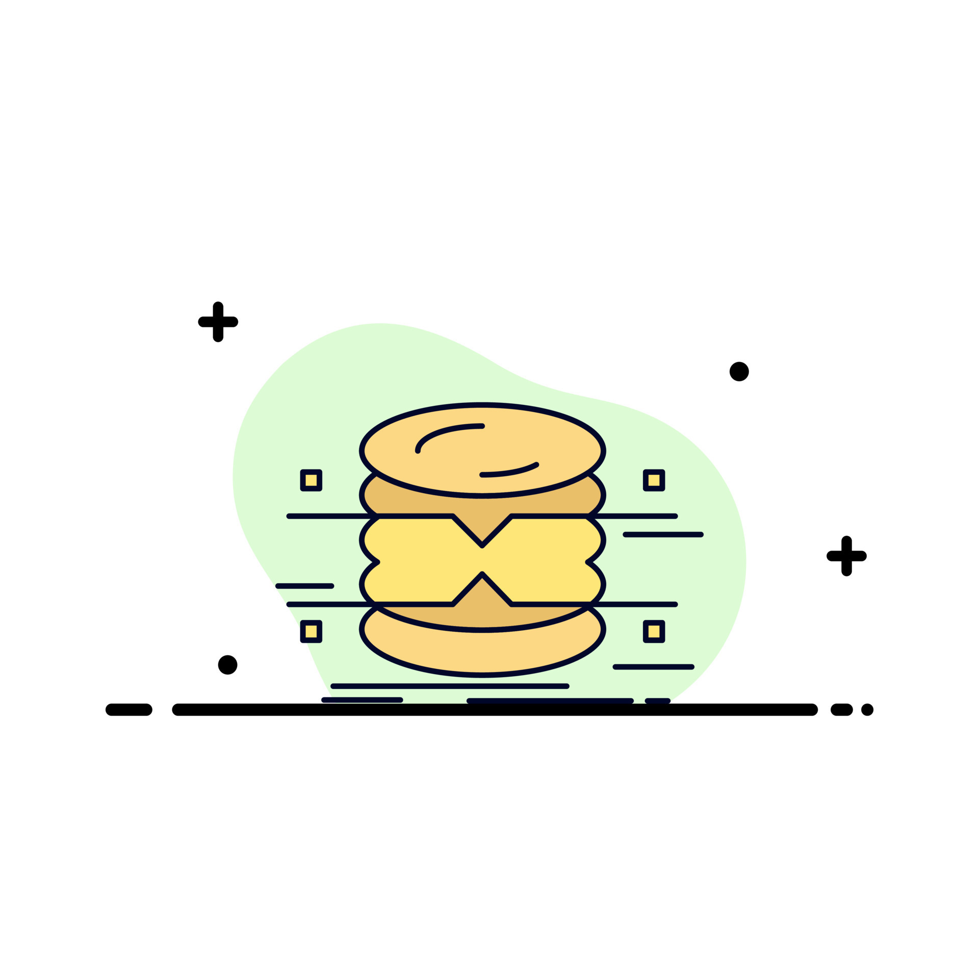 Database Data Architecture Infographics Monitoring Flat Color Icon Vector 14579162 Vector Art At