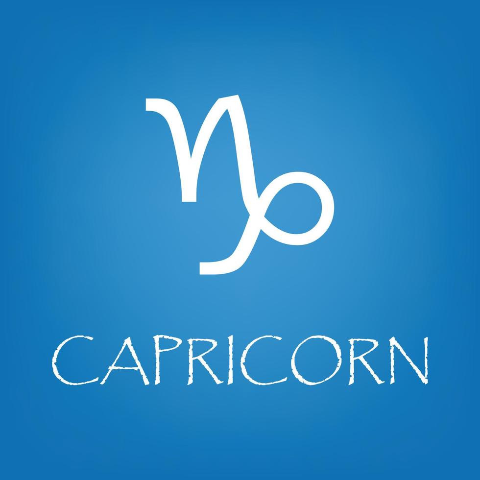Capricorn Zodiac Sign Icon Vector Simple 14579768 Vector Art At Vecteezy