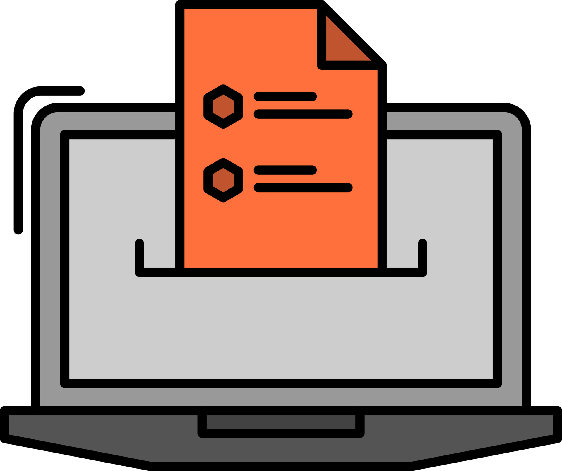 Features Business Computer Online Resume Skills Web Flat Color Icon ...