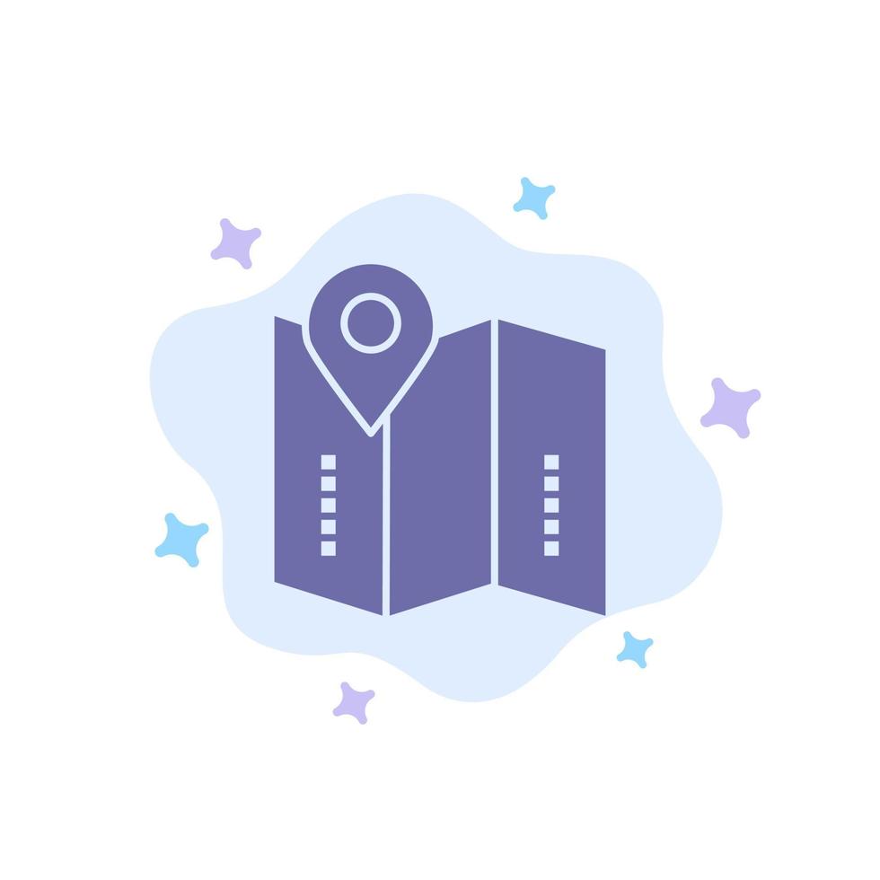 Map Location Directions Location Blue Icon On Abstract Cloud Background