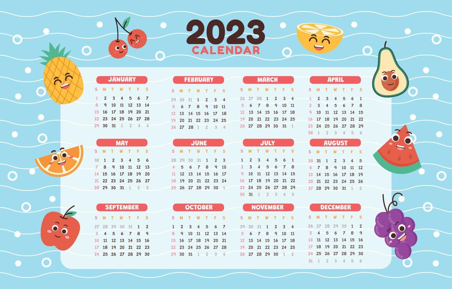 Cute Calendar 2023 Template 14581656 Vector Art at Vecteezy Cute Calendar 2023 Template 14581656 Vector Art at Vecteezy