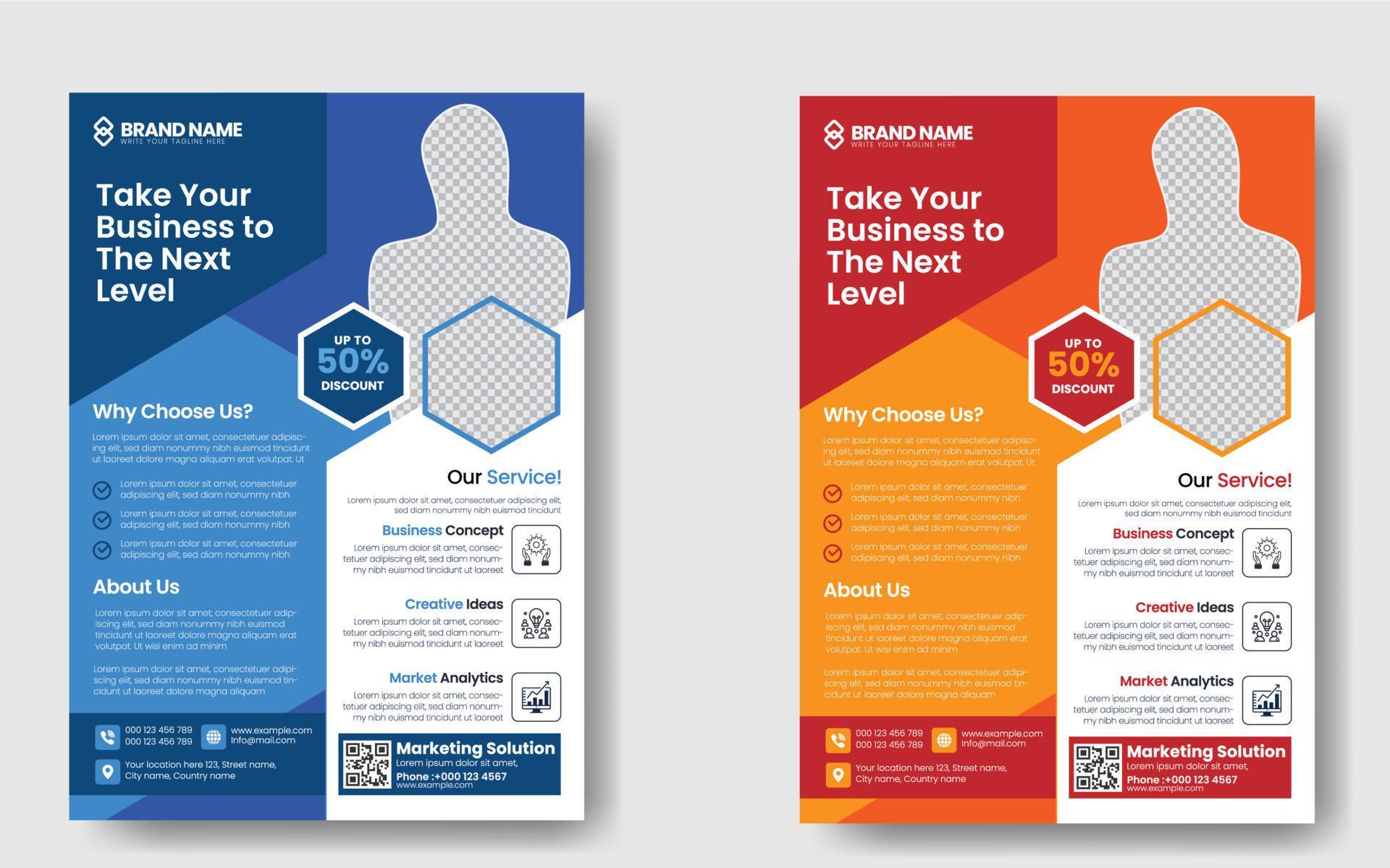 Creative And Corporate Business Flyer In A4 Paper. Annual Report, Brochure, Cover Design ...