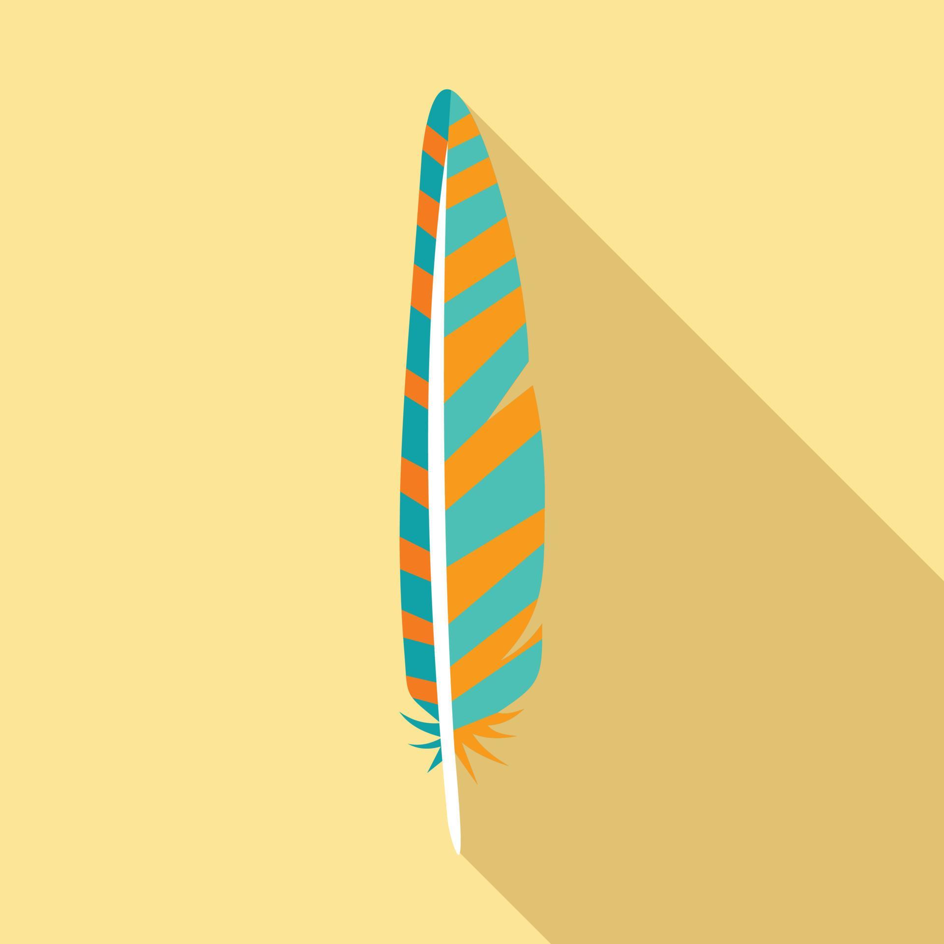 Collection feather icon, flat style 14584433 Vector Art at Vecteezy