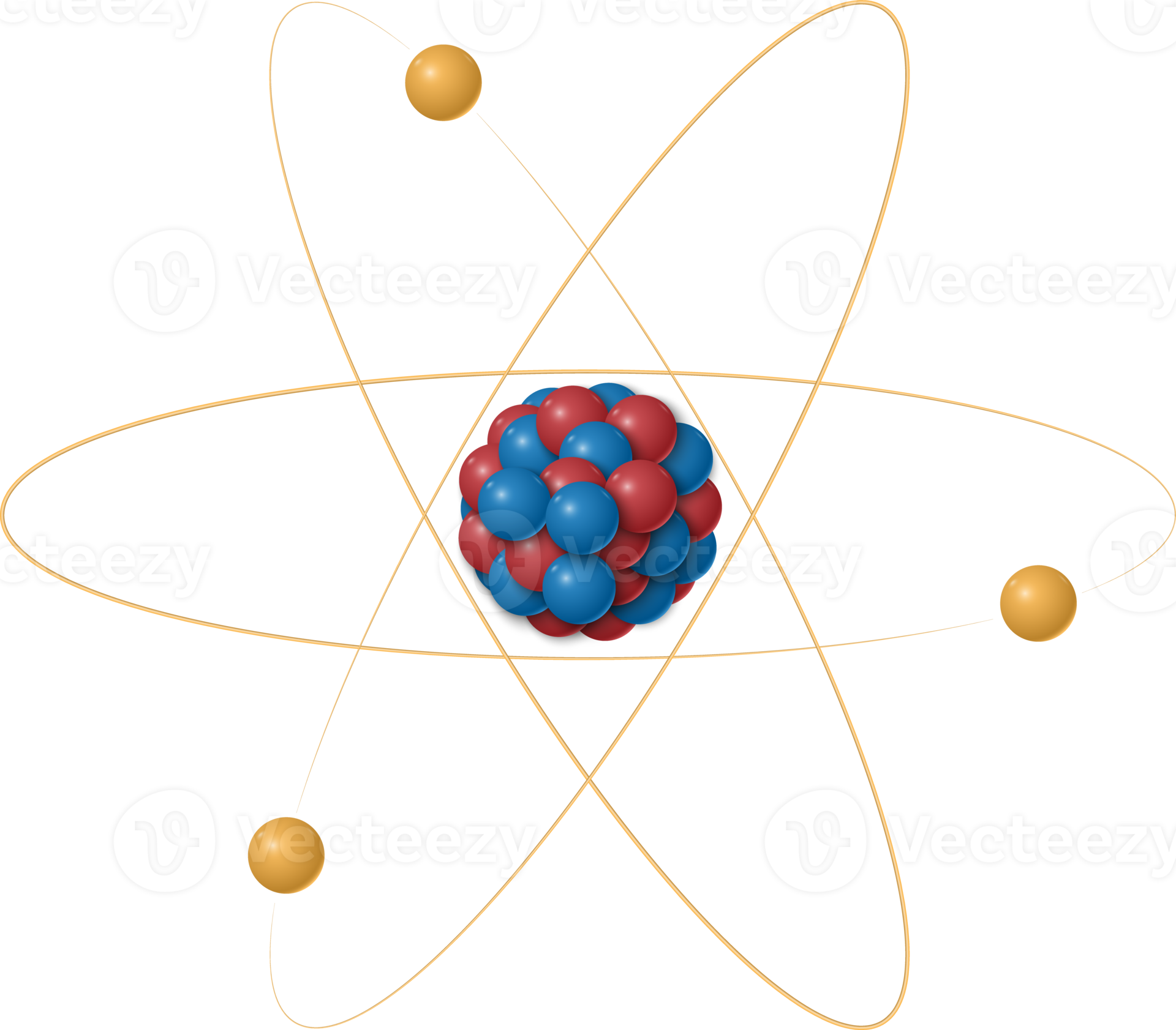 Atom Structure Protons Neutrons And Electrons Orbiting The Nucleus