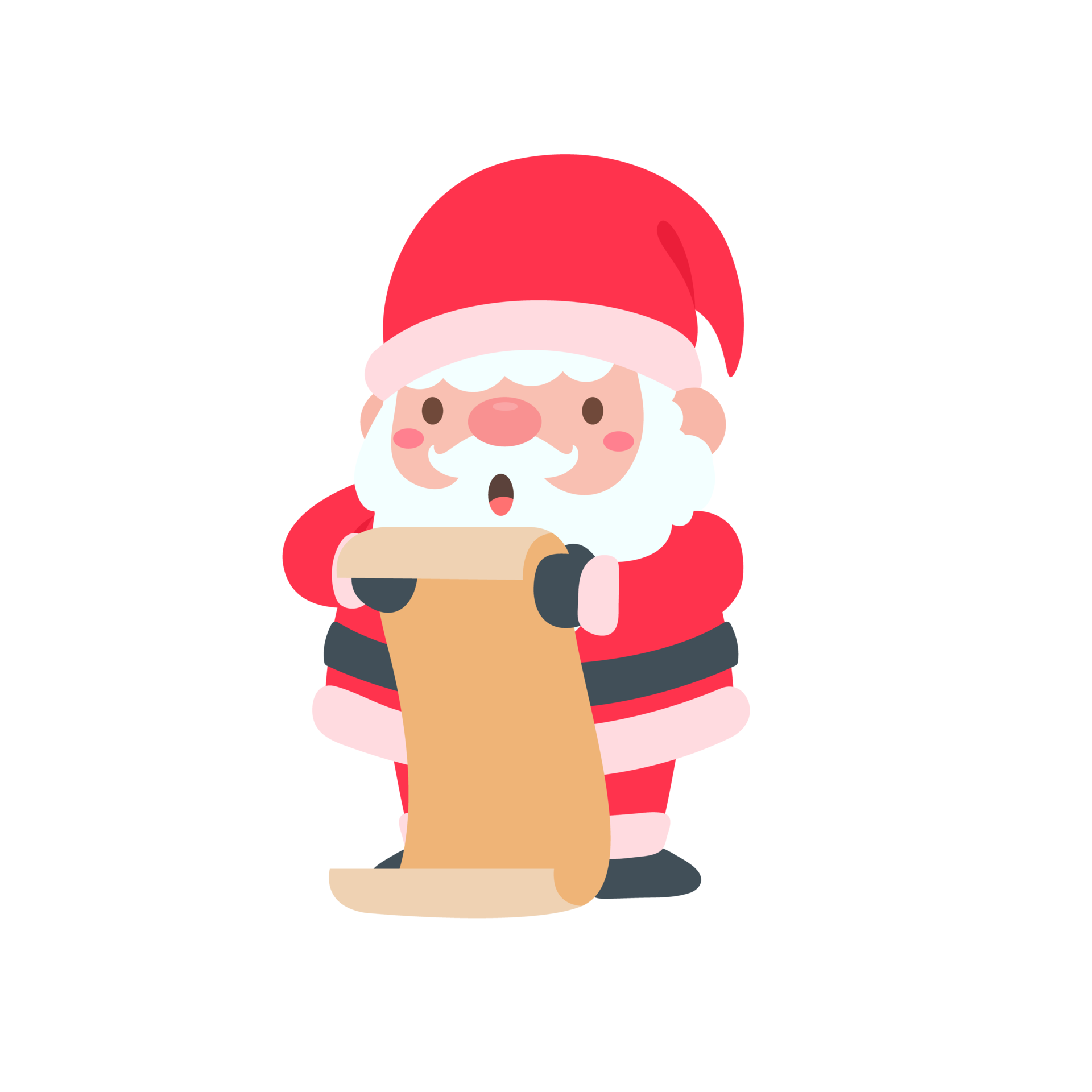 Free Cartoon Santa Wearing Red Knitted Hat For Decorating Christmas Greeting Cards 14586728 Png