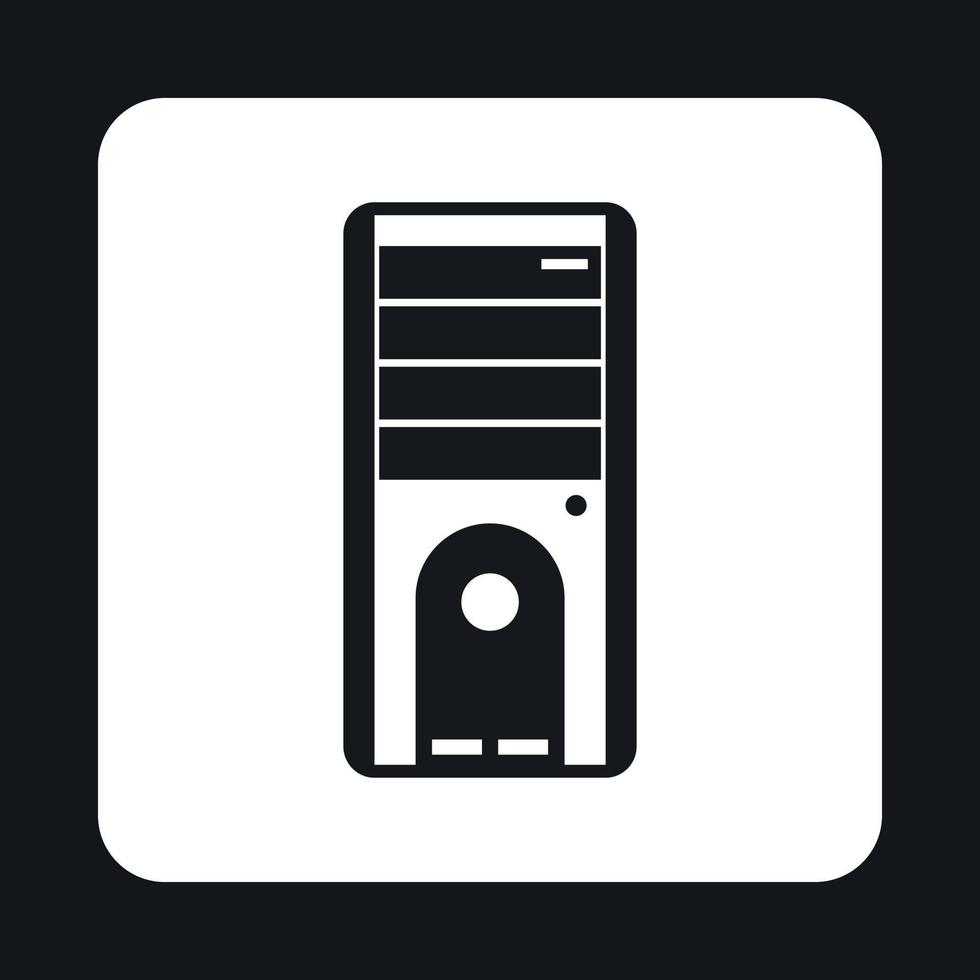 System unit of a computer icon, simple style 14588257 Vector Art at ...