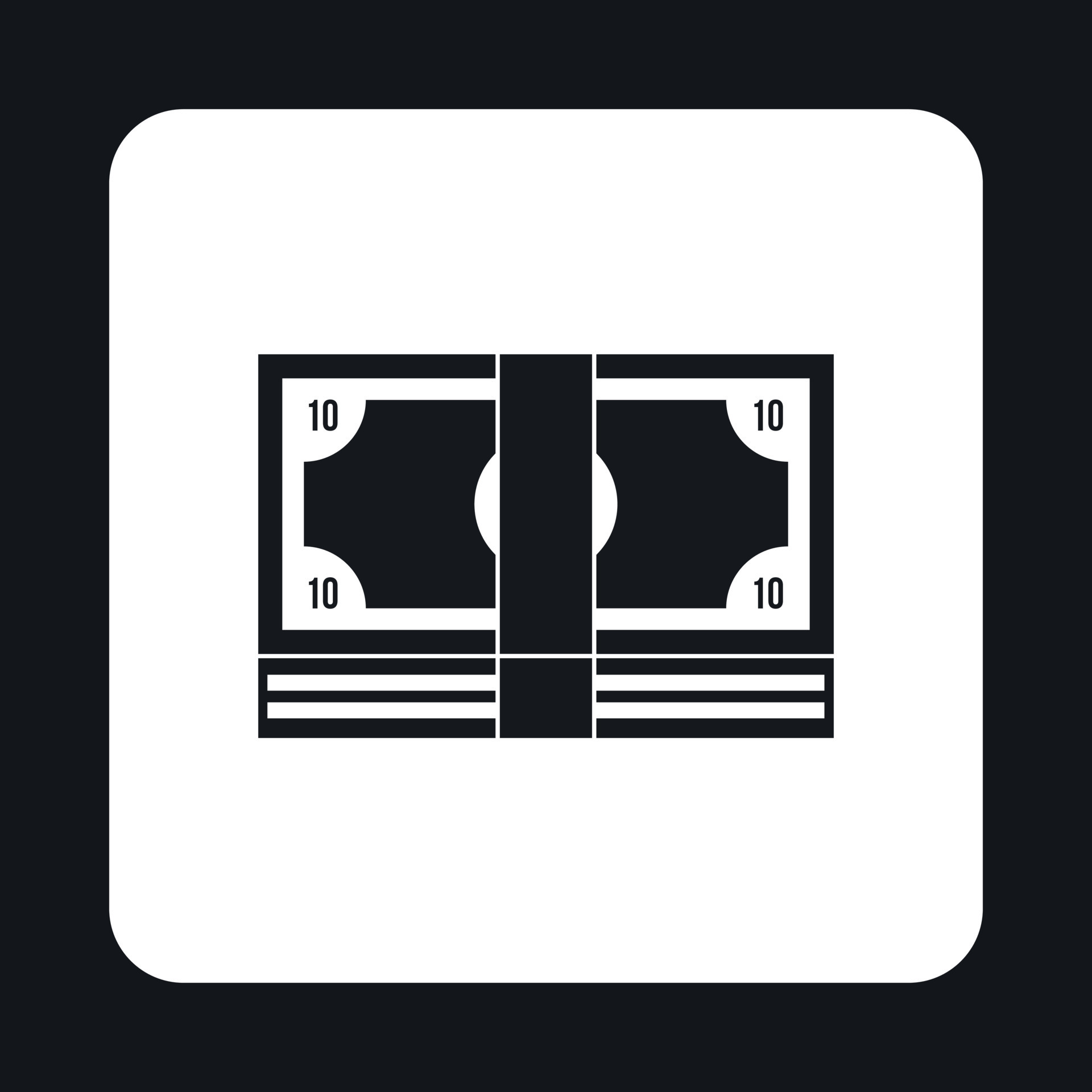 Stack of money icon, simple style 14590025 Vector Art at Vecteezy