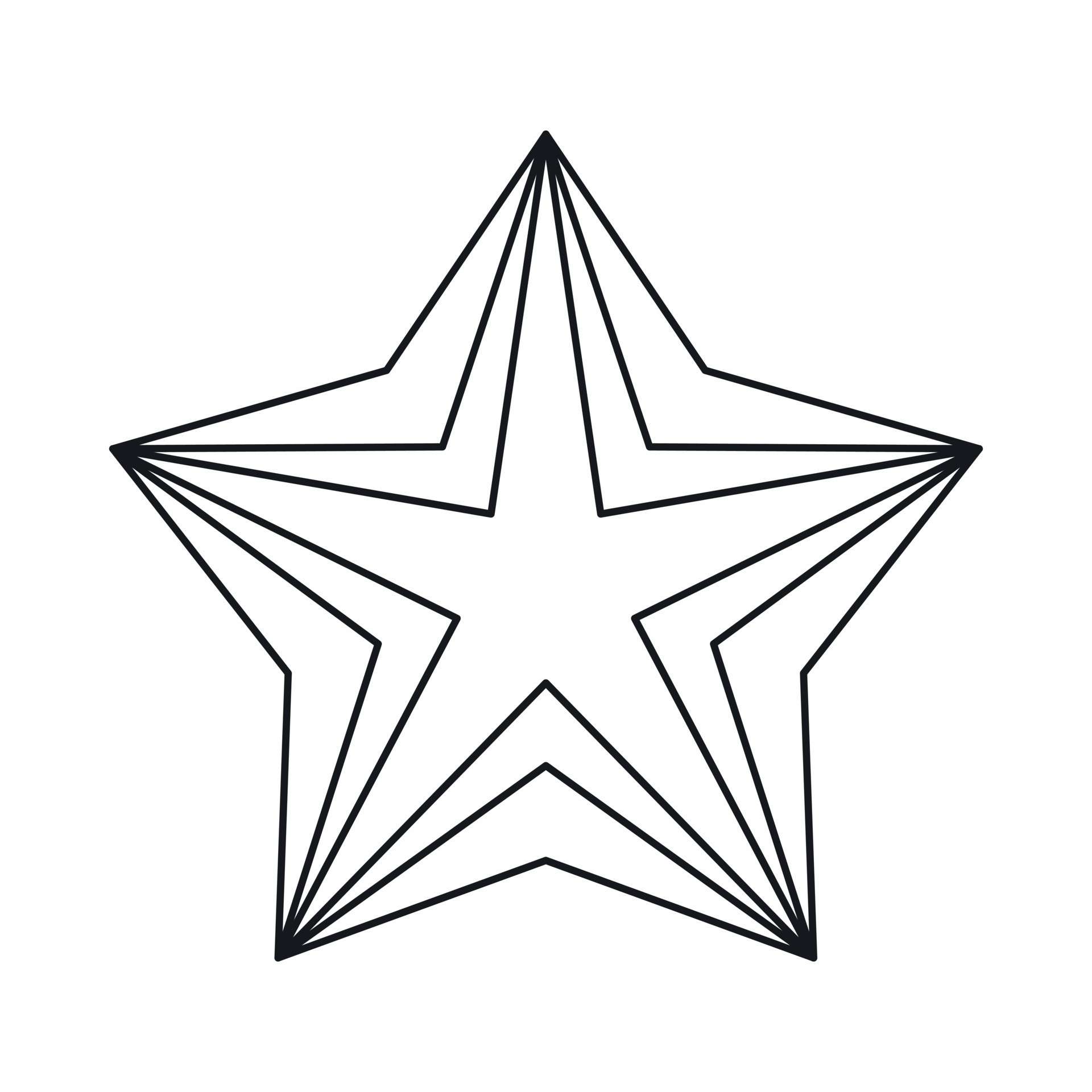 Star icon, outline style 14595447 Vector Art at Vecteezy
