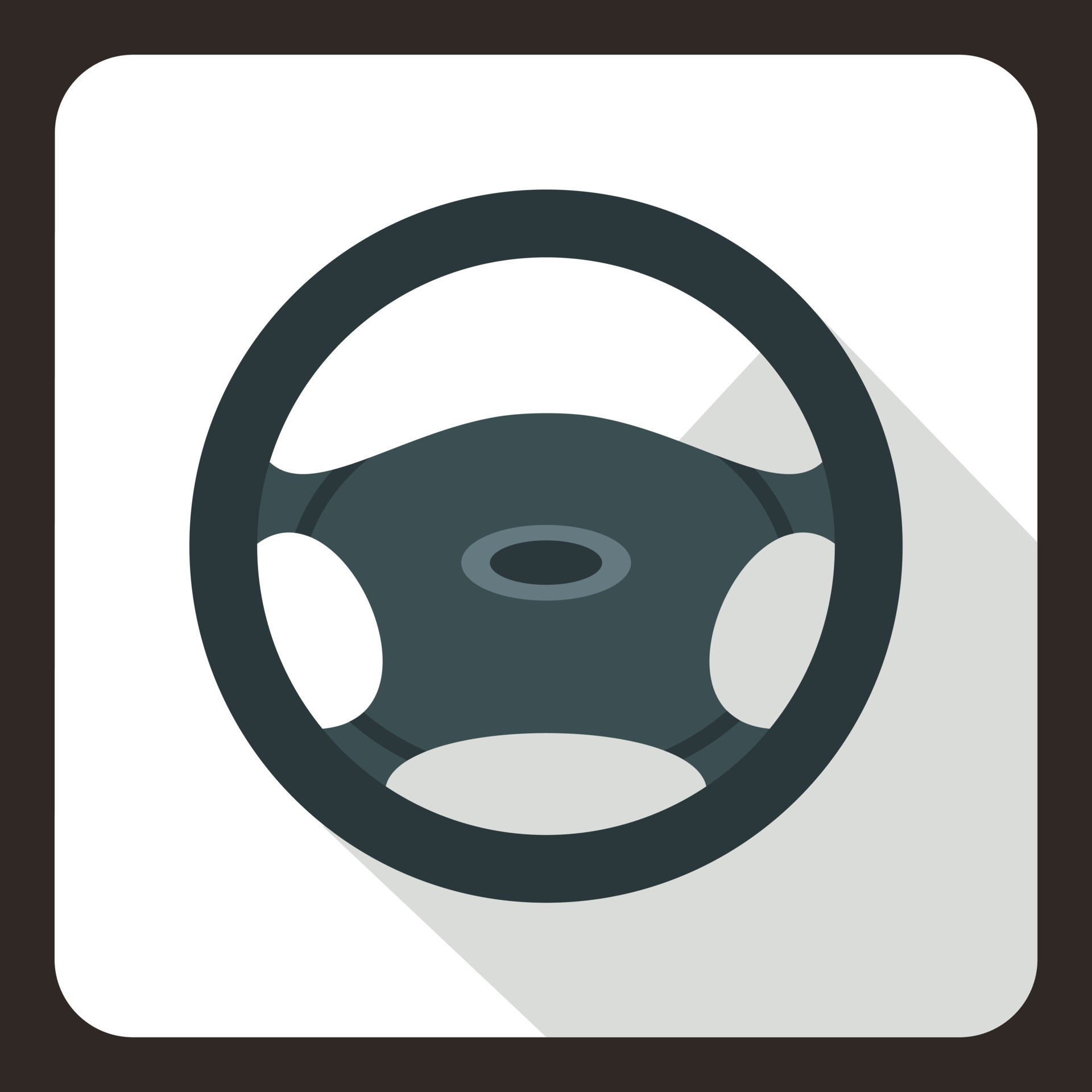 Steering wheel icon, flat style 14595740 Vector Art at Vecteezy