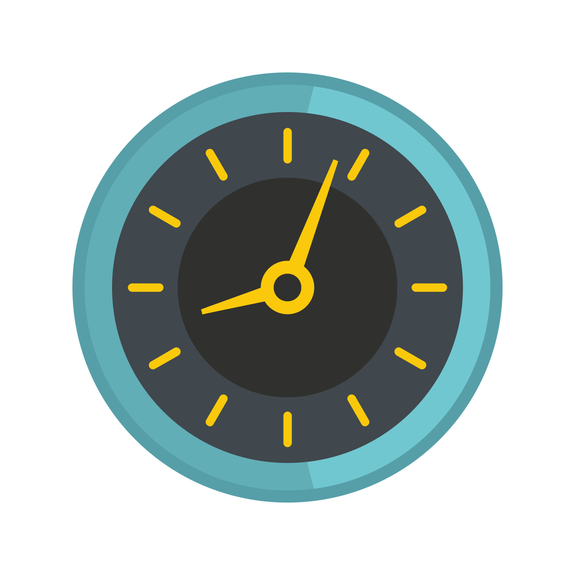 Clock Icon Flat Style 14596269 Vector Art At Vecteezy