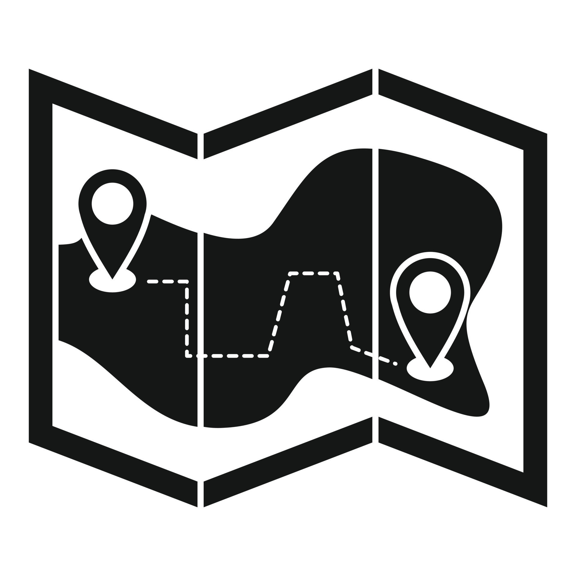 Hiking Map Icon Simple Style 14597524 Vector Art At Vecteezy